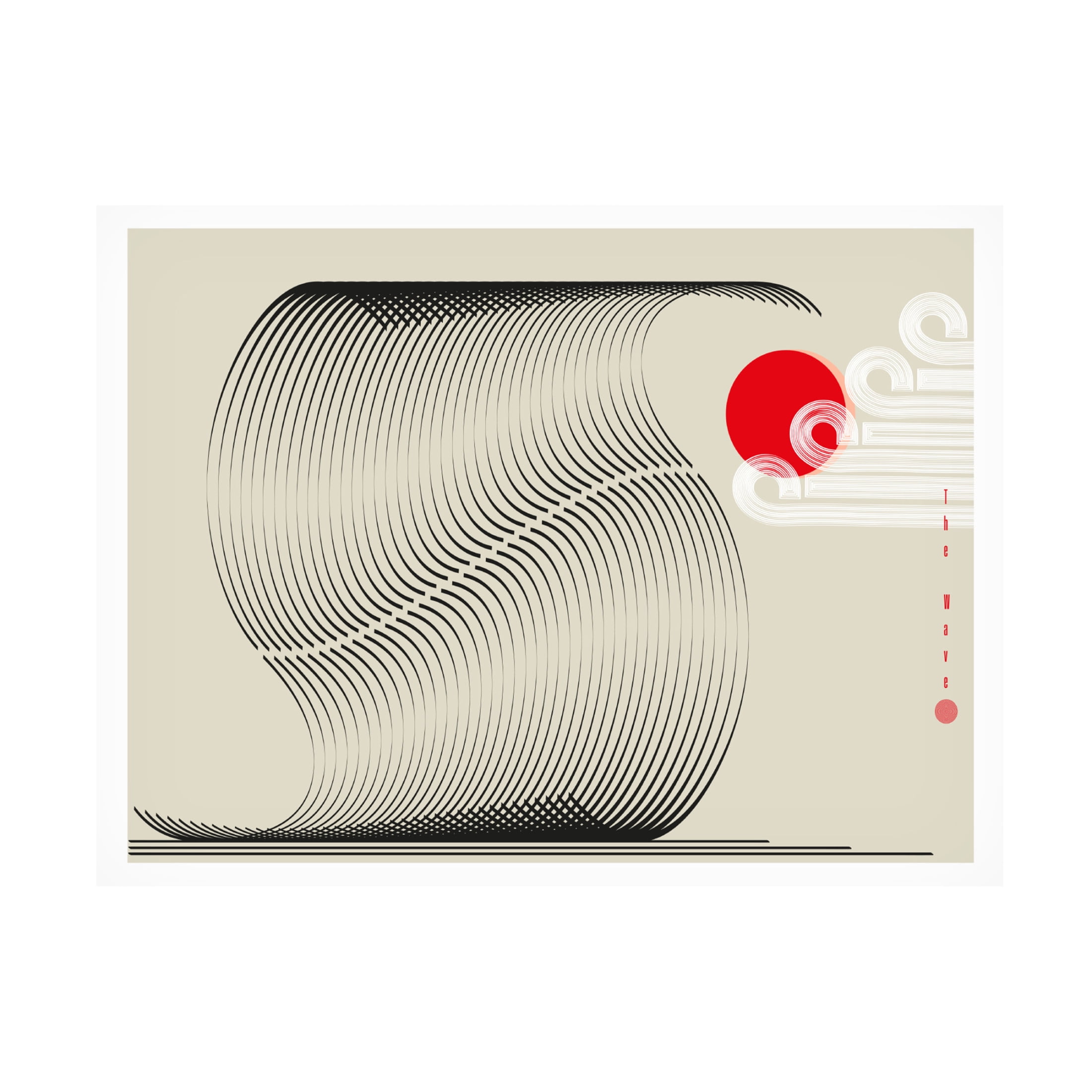 Trademark Fine Art Frances Collett The Wave Biscuit Black Canvas Wall ...