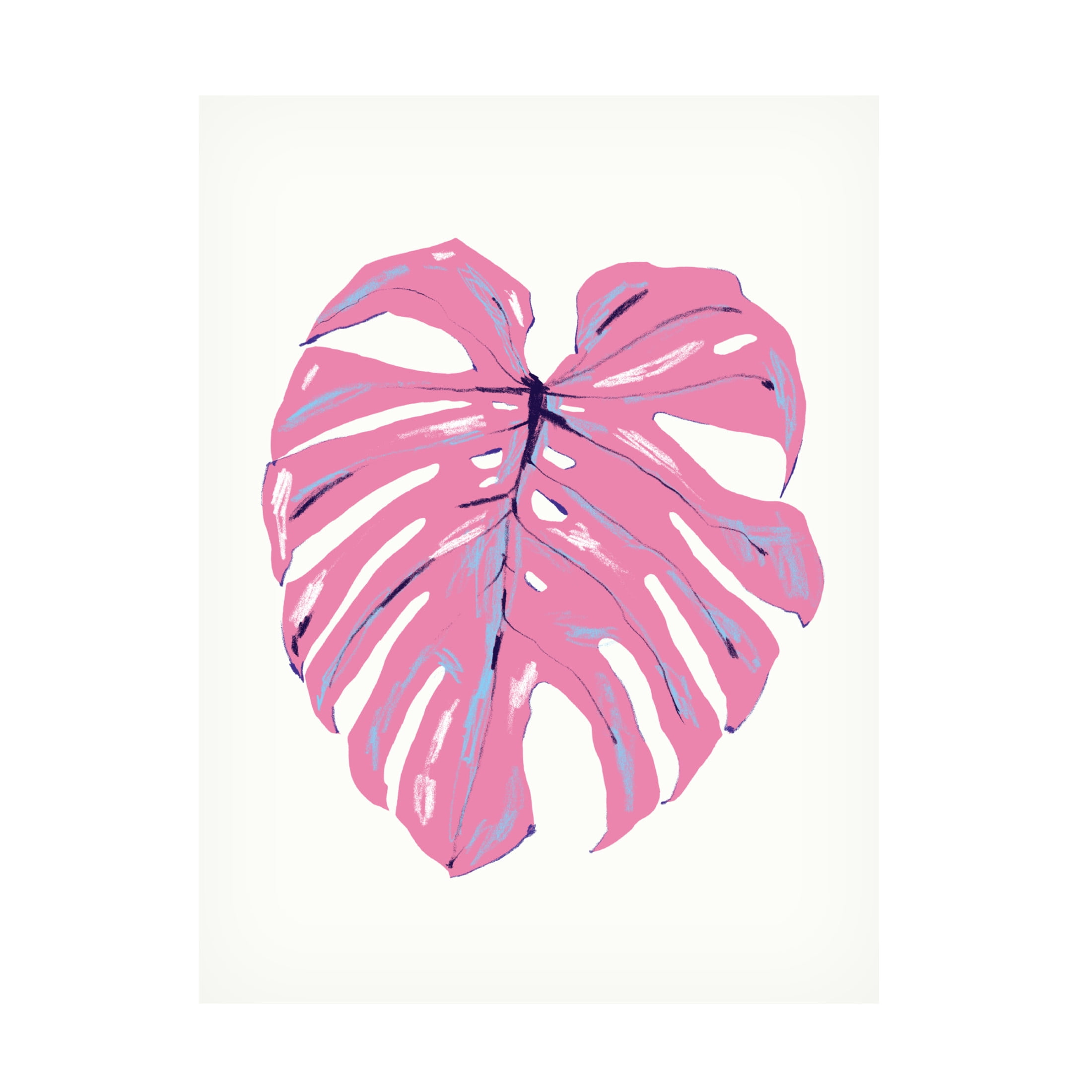 Trademark Fine Art Francesco Gulina Monstera Leaf Pink Canvas Wall Art ...