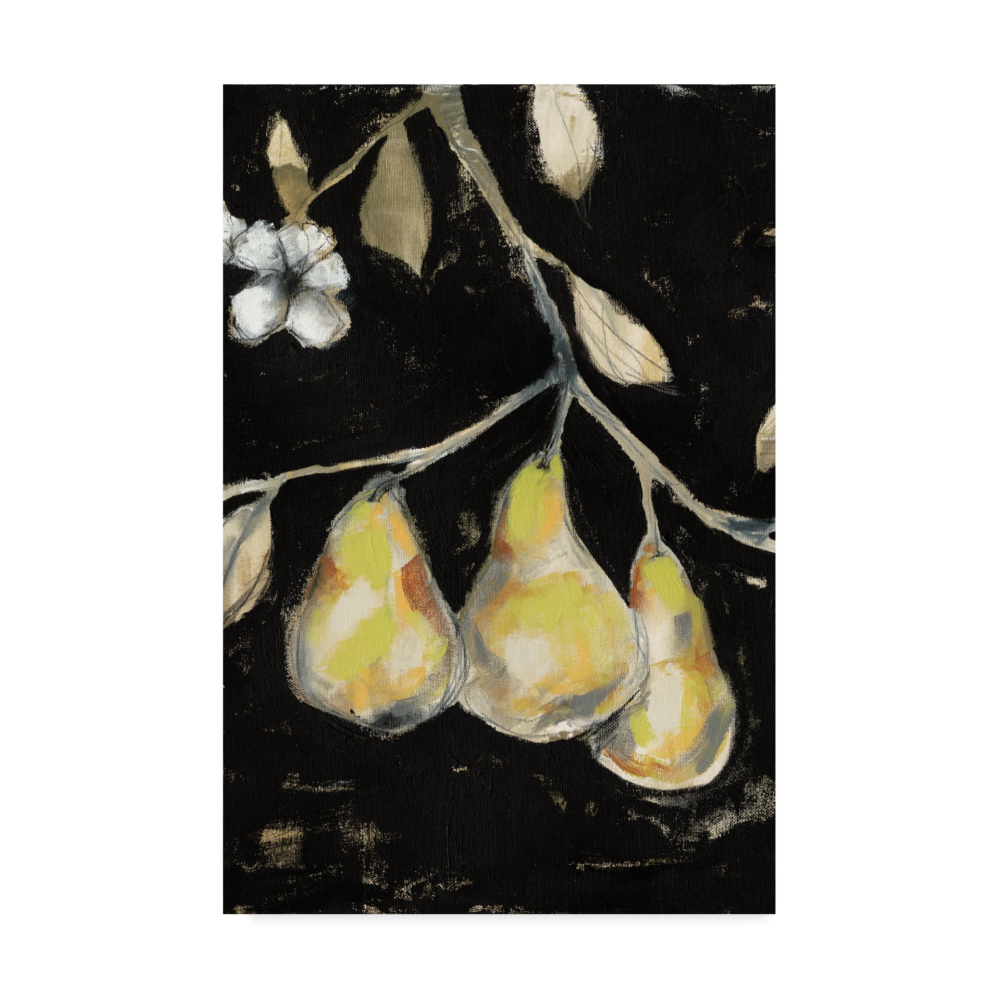 Trademark Fine Art 'Fresh Pears I' Canvas Art by Jennifer Goldberger ...