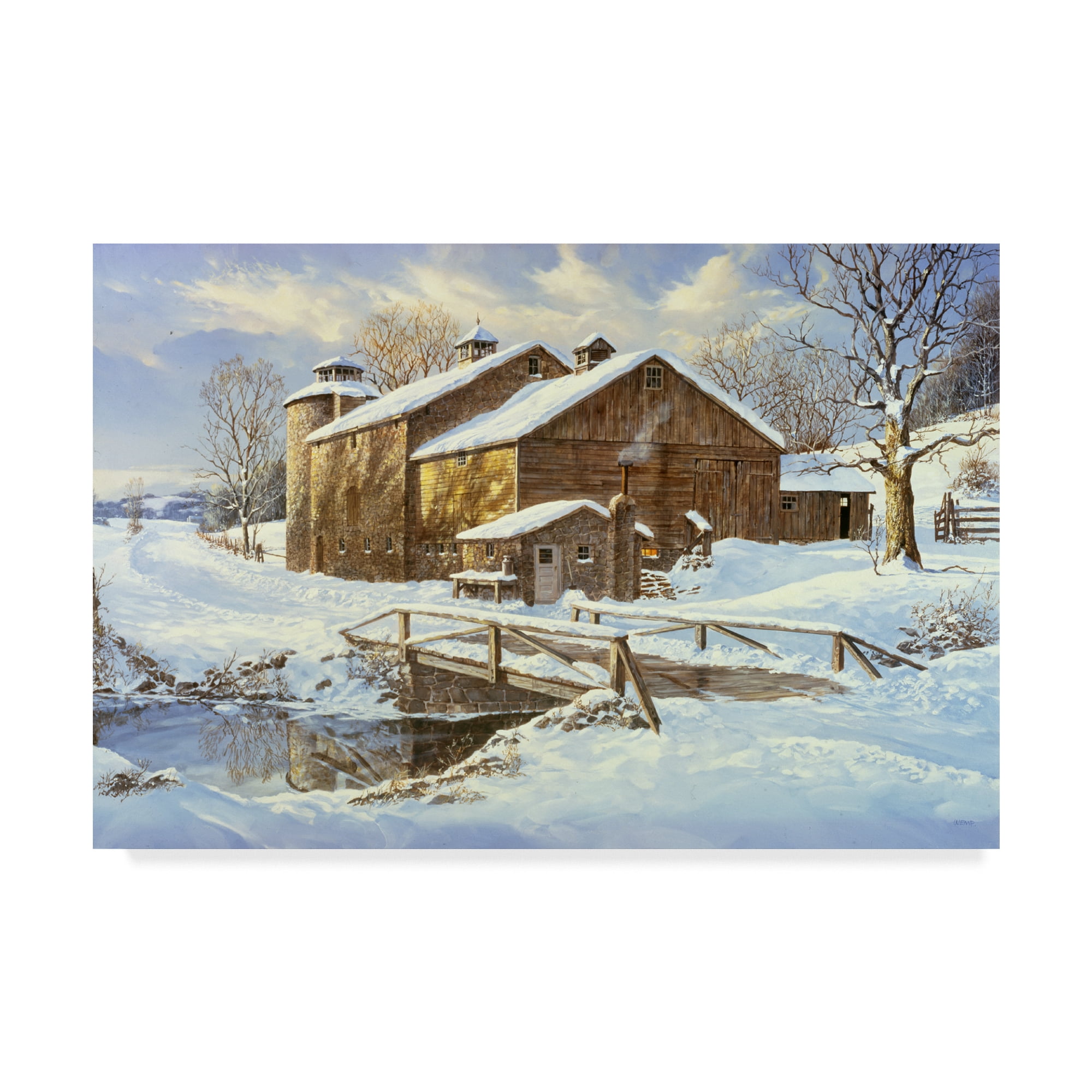Trademark Fine Art 'Fresh Snow' Canvas Art by Jack Wemp - Walmart.com