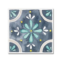 Trademark Fine Art 'Floral Fiesta Tile X' Canvas Art by Laura Marshall - Walmart.com