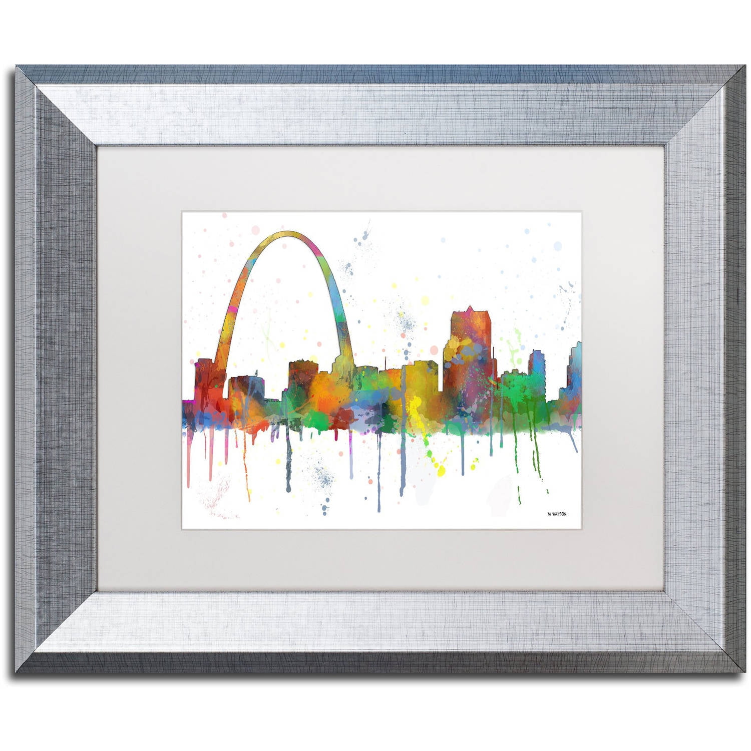 Trademark Fine Art "Gateway Arch St Louis Skyline" Canvas Art by ...