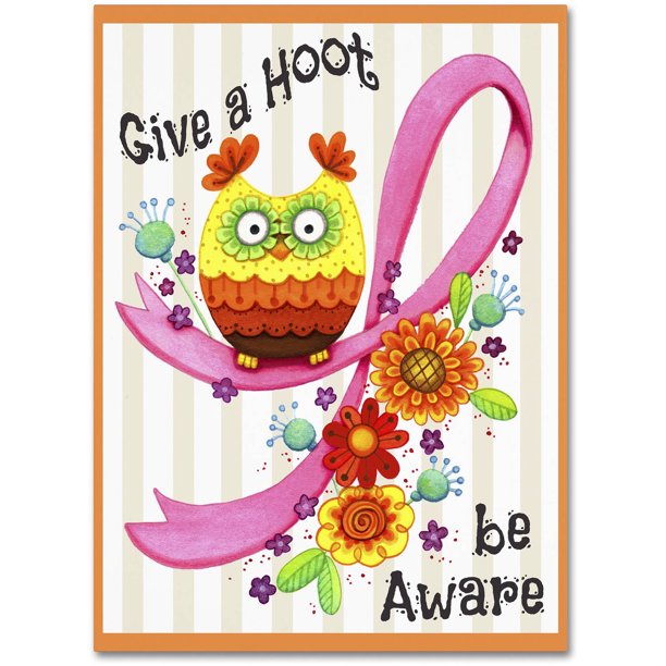 Trademark Fine Art "Give A Hoot Be Aware" Canvas Art by Jennifer ...