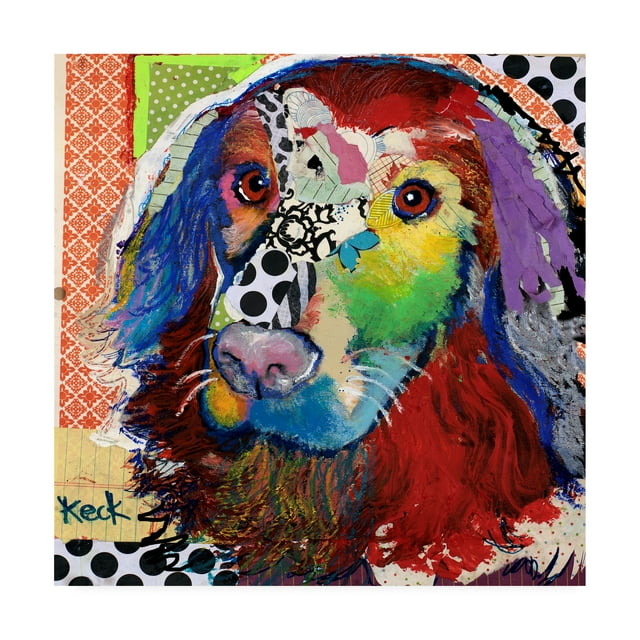 Trademark Fine Art 'Golden Retriever II Abstract' Canvas Art by Michel ...