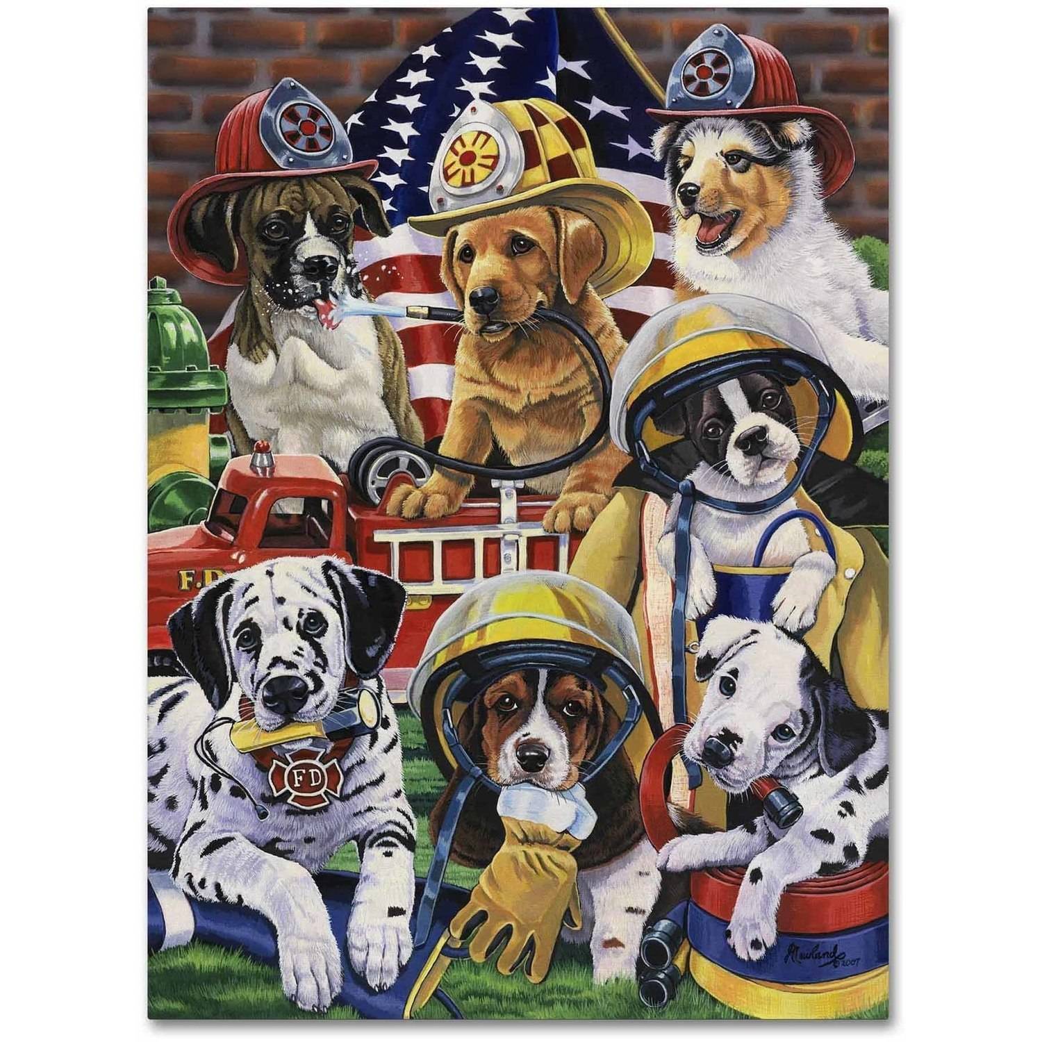 Trademark Fine Art 'Hero Helpers' Canvas Art by Jenny Newland - Walmart.com