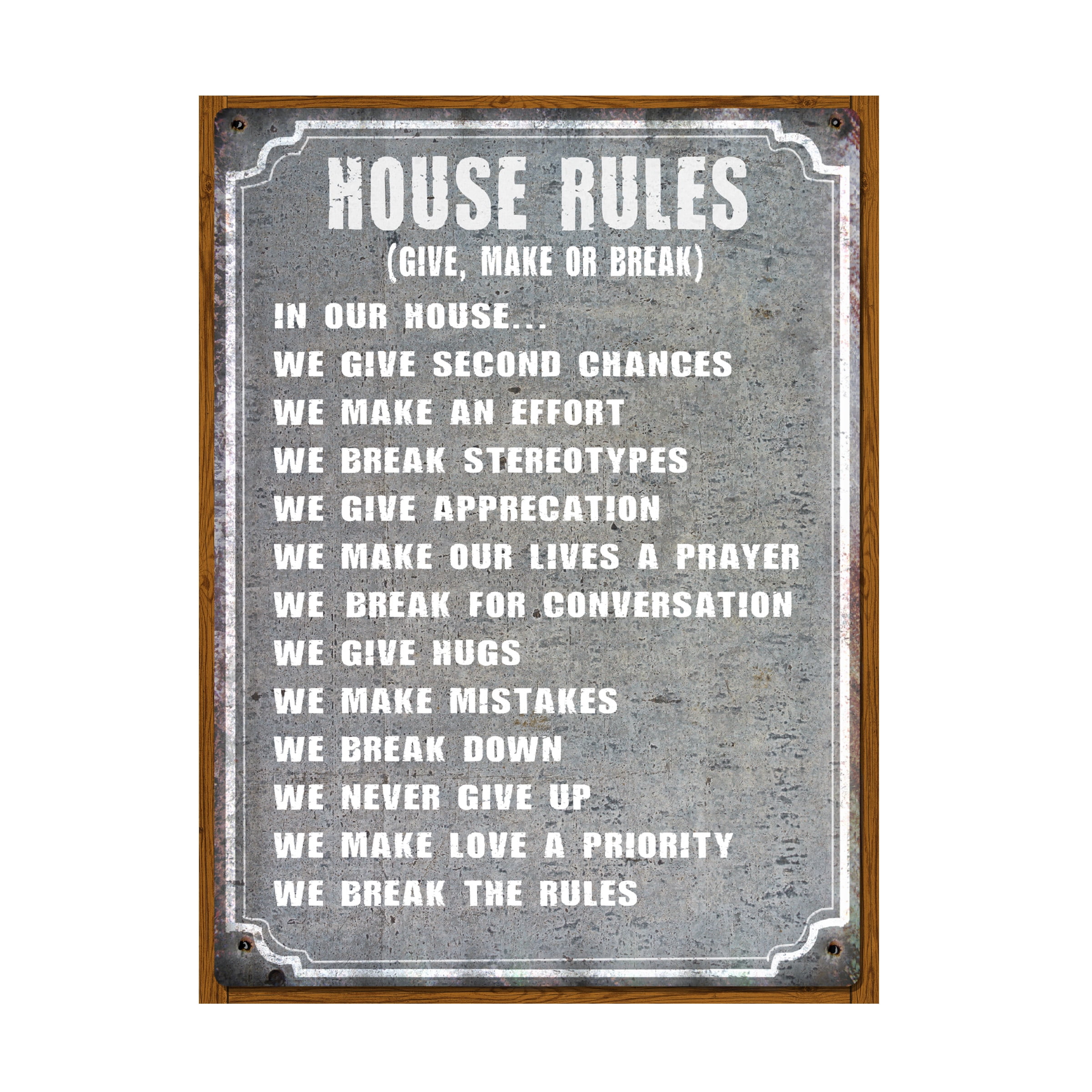 Trademark Fine Art 'House Rules' Canvas Art by ALI Chris - Walmart.com