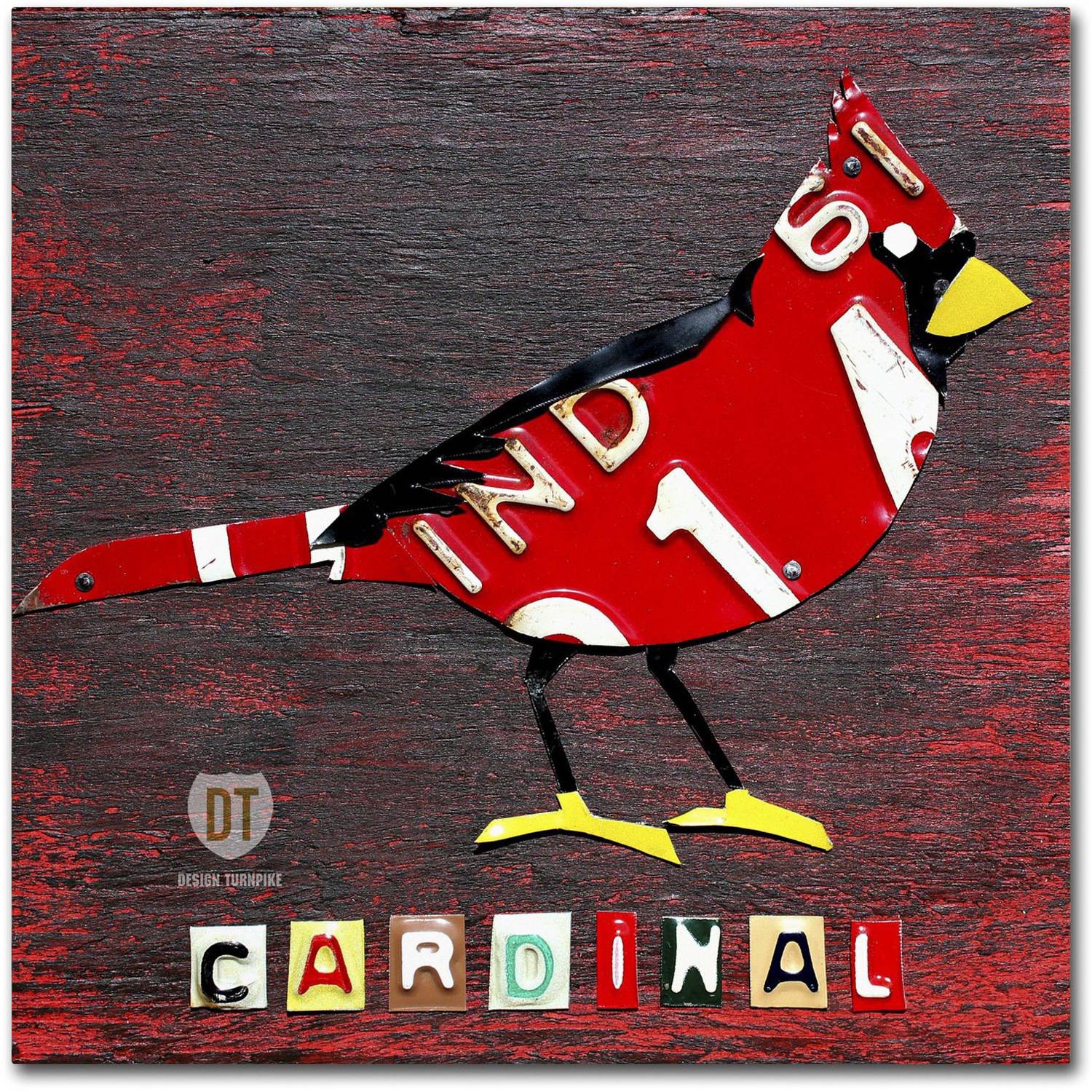 Free Shipping! Trademark Fine Art Indiana Cardinal Canvas Wall Art by ...