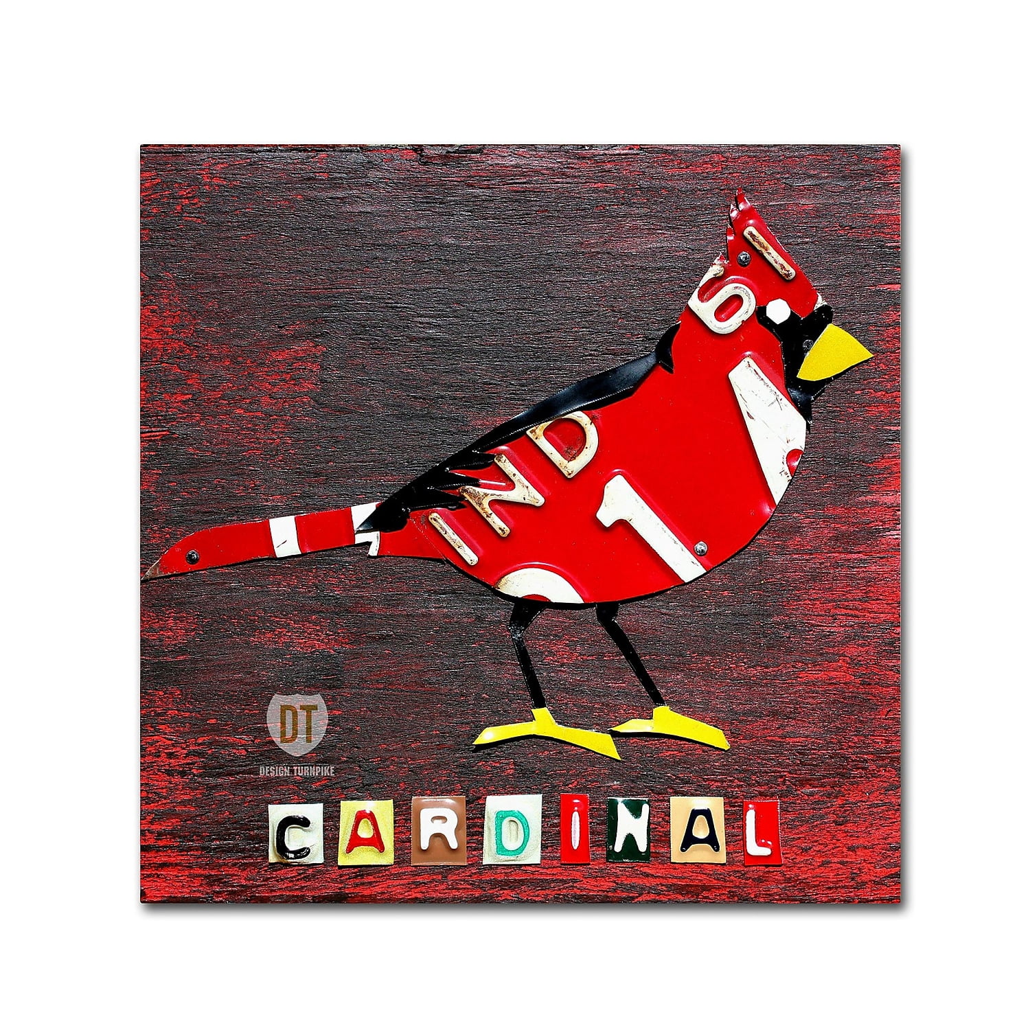 Trademark Fine Art 'Indiana Cardinal' Canvas Art by Design Turnpike ...