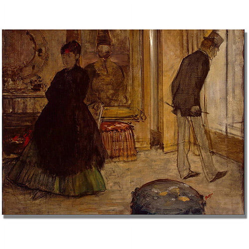 Free Shipping! Trademark Fine Art Interior with Two Figures Canvas Art ...