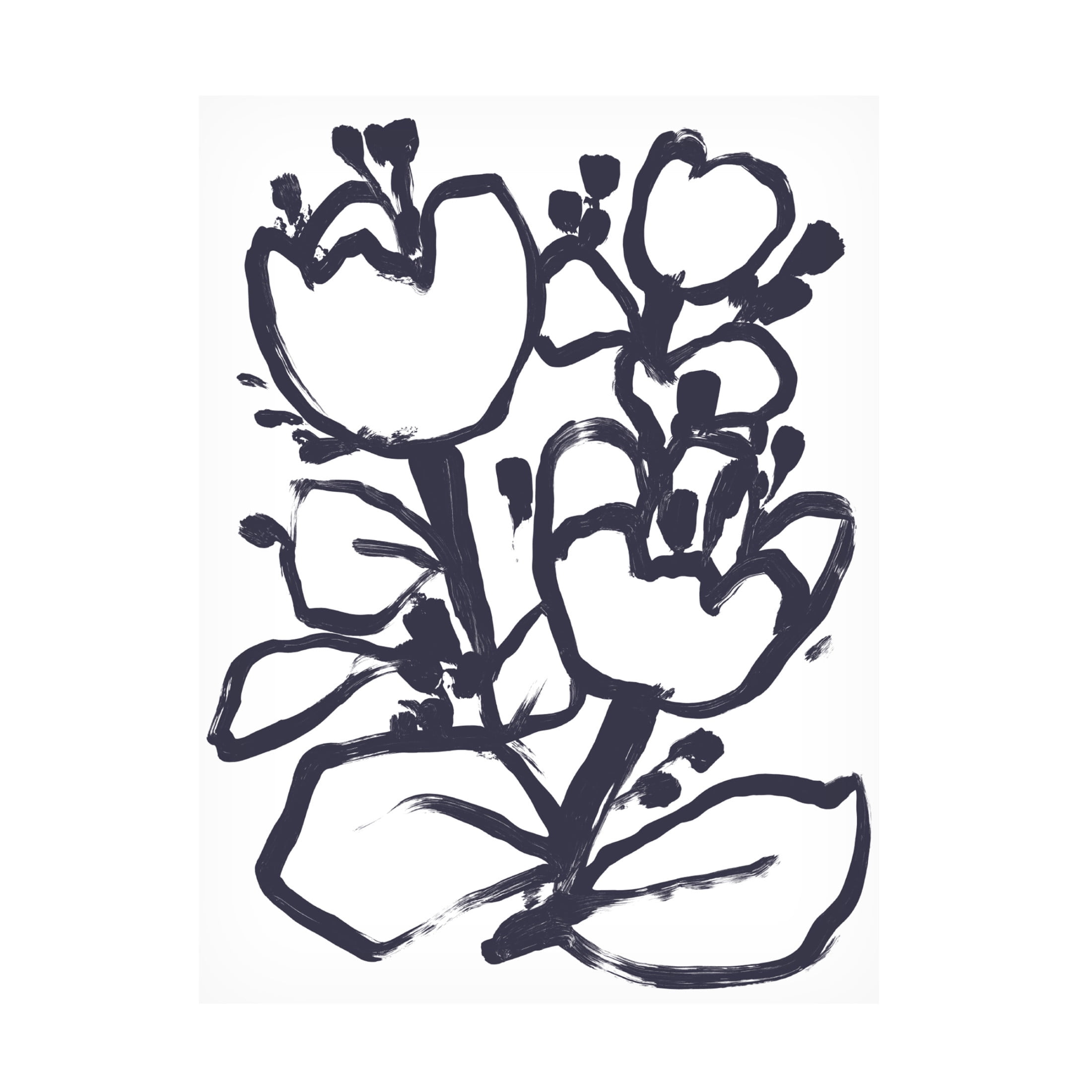 Trademark Fine Art June Erica Vess Carbon Flower II Canvas Wall Art ...