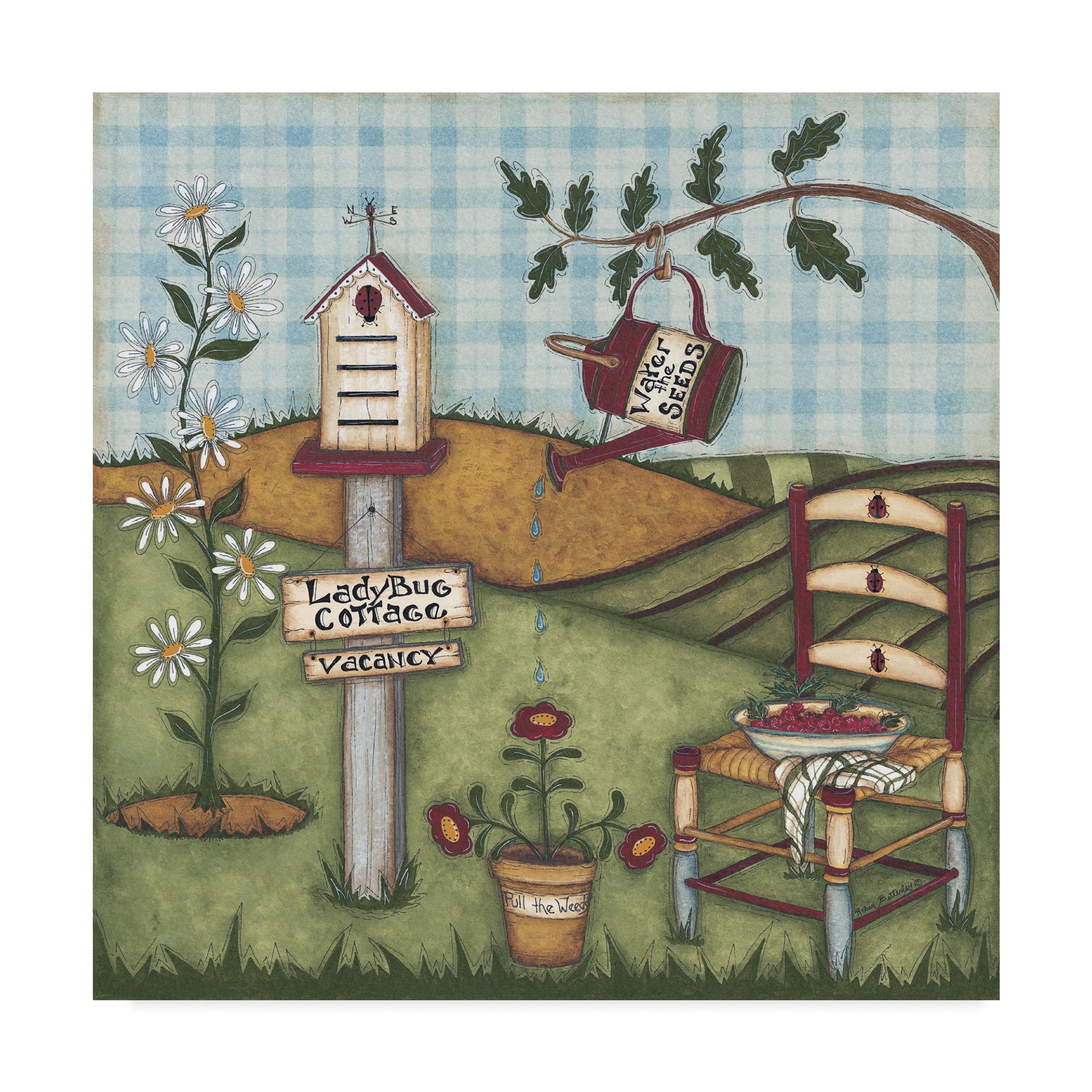 Trademark Fine Art 'Ladybug Cottage' Canvas Art by Robin Betterley ...