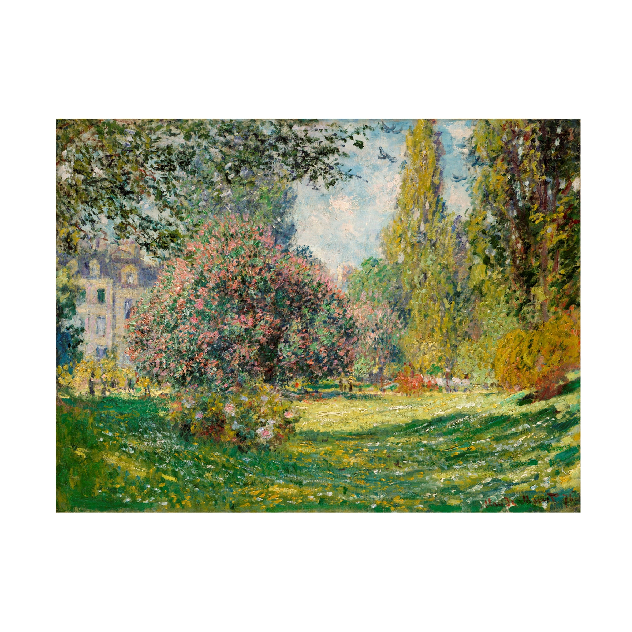 Trademark Fine Art Landscape The Parc Monceau Canvas Art by Claude O ...
