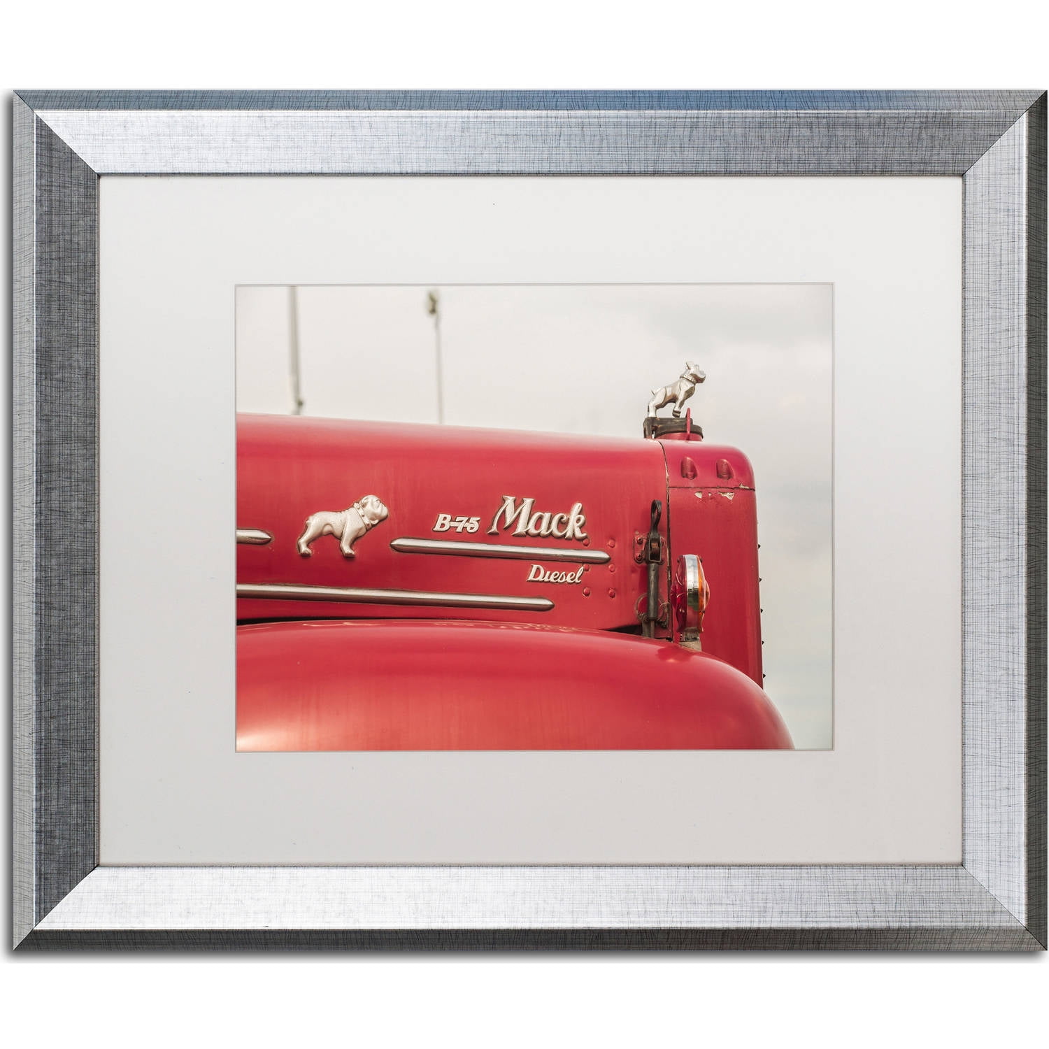 Trademark Fine Art "Mack Truck 2" Canvas Art by Jason Shaffer, White ...