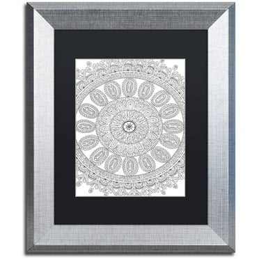 Trademark Fine Art "Botanical Doodles" Canvas Art by Hello Angel, White ...