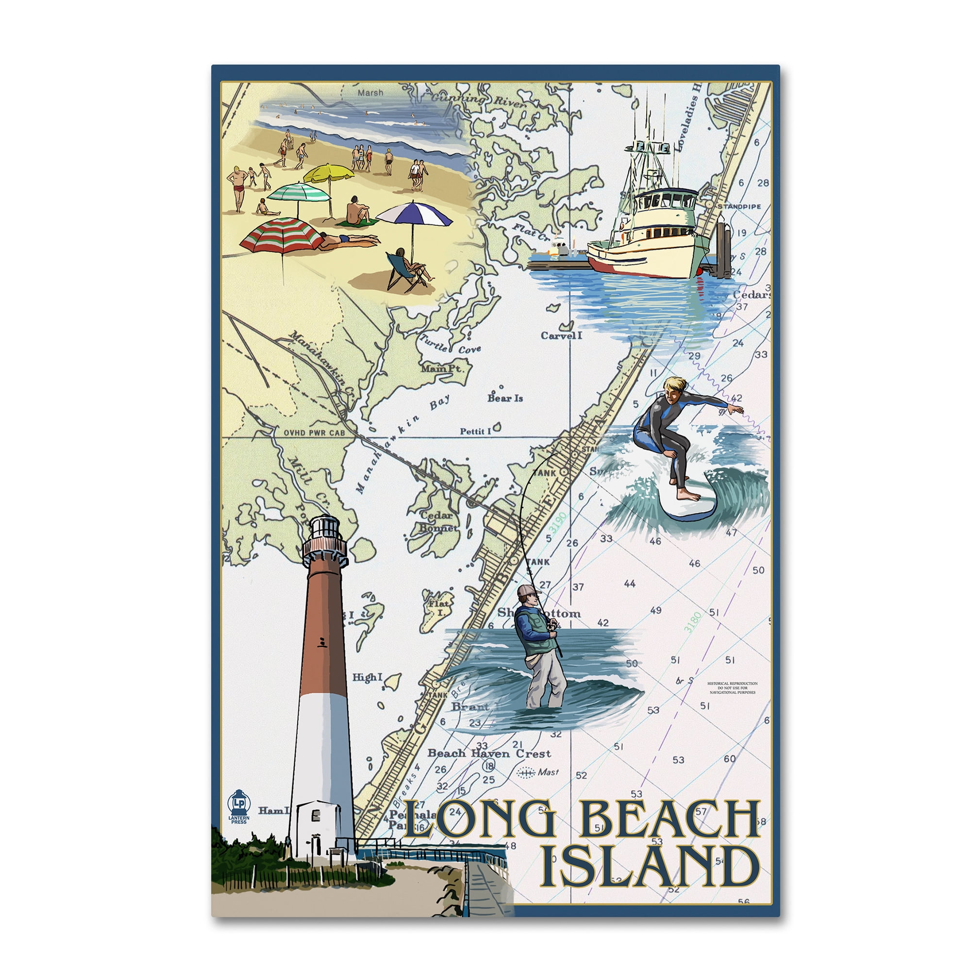 Trademark Fine Art 'Map 3' Canvas Art by Lantern Press - Walmart.com