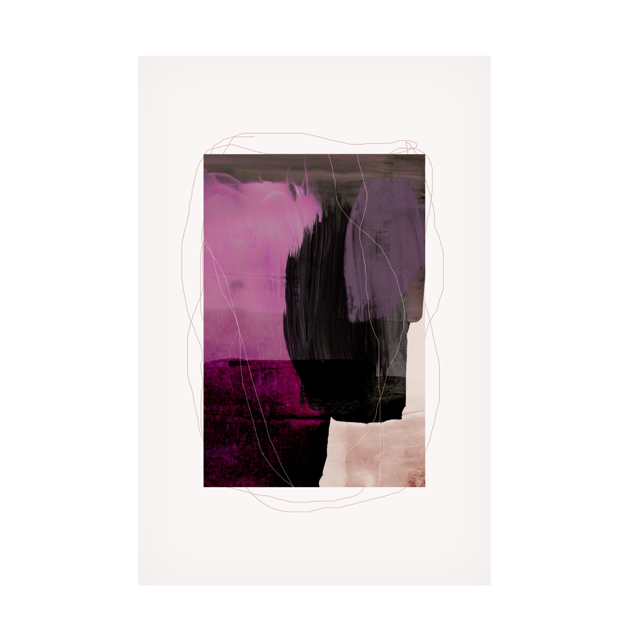Trademark Fine Art Mareike Bohmer Abstract Brush Strokes 77 Canvas Wall ...
