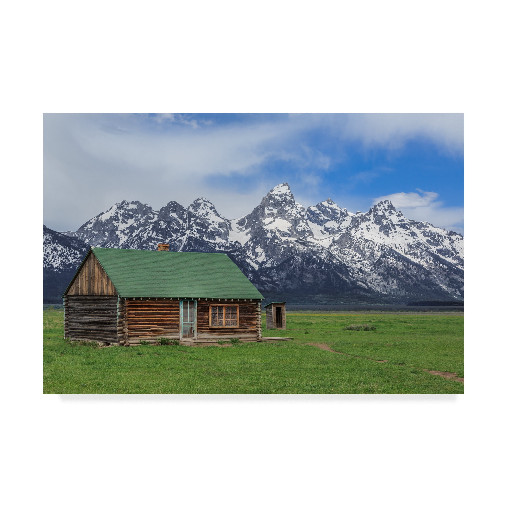 Trademark Fine Art 'Mormon Row Log Cabin' Canvas Art by Galloimages ...