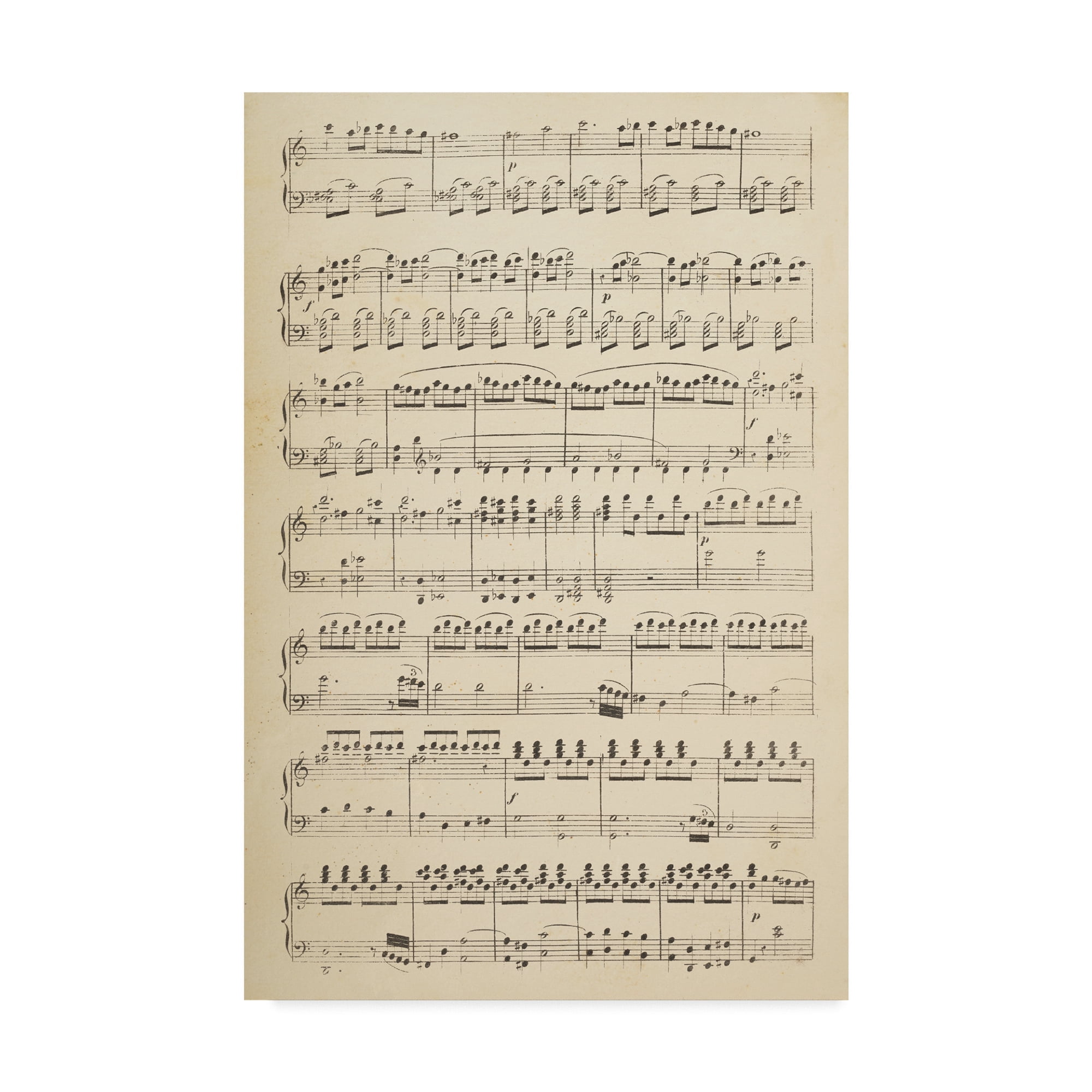 Trademark Fine Art 'Musical Notes I' Canvas Art by Wild Apple Portfolio ...
