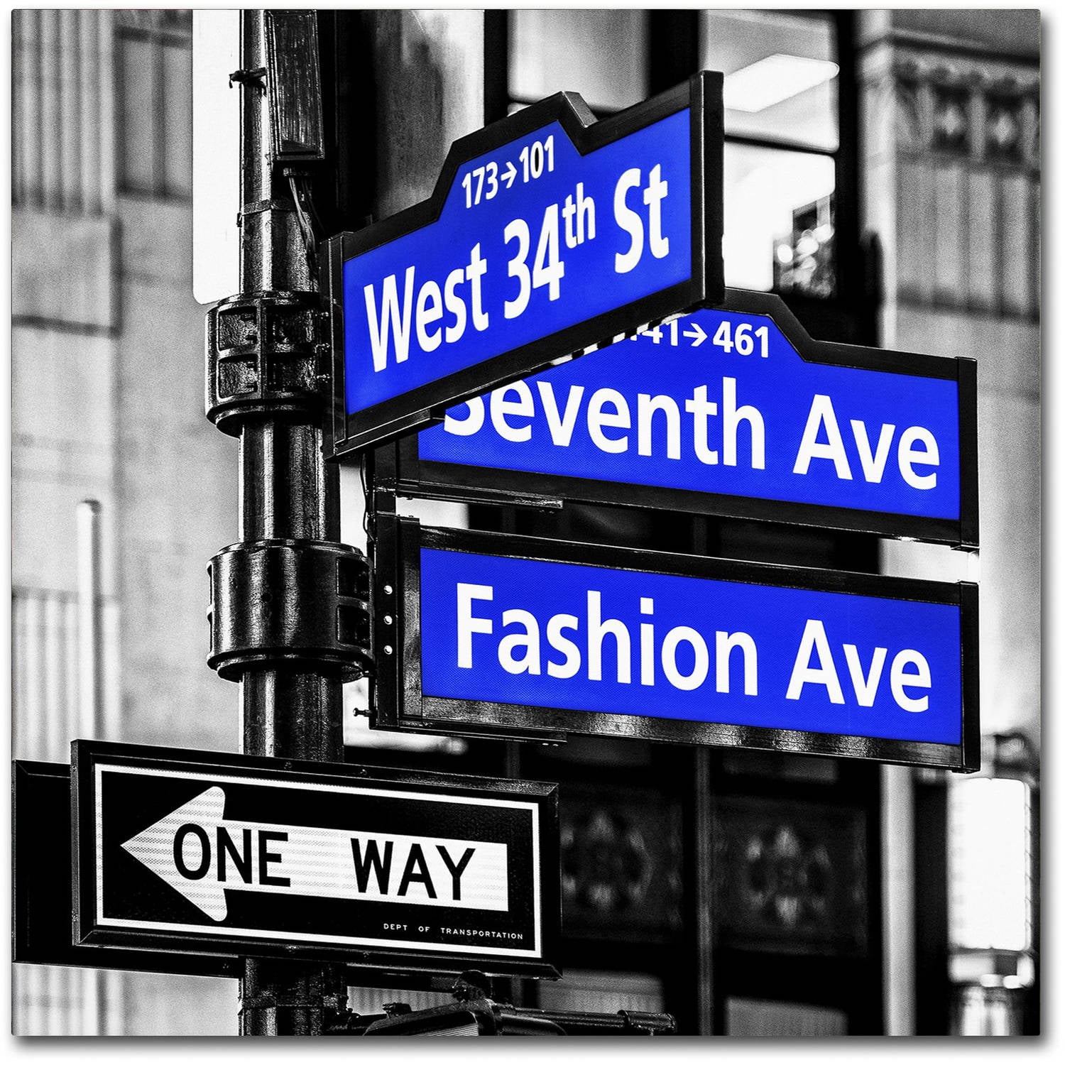 Trademark Fine Art "NYC Signs" Canvas Art by Philippe Hugonnard ...