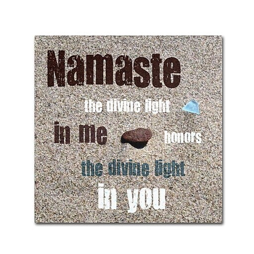Trademark Fine Art "Namaste with Pebble and Beach Glass" Canvas Art by ...