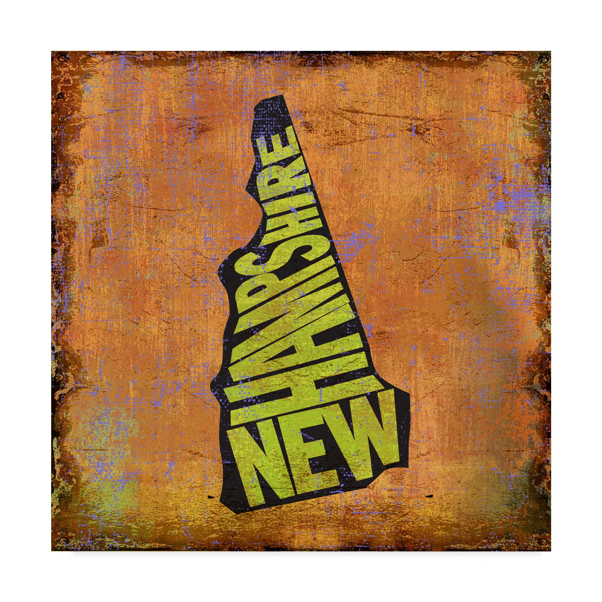 Art Licensing Studio New Hampshire Word Map Canvas Art 24x32 - Walmart.com