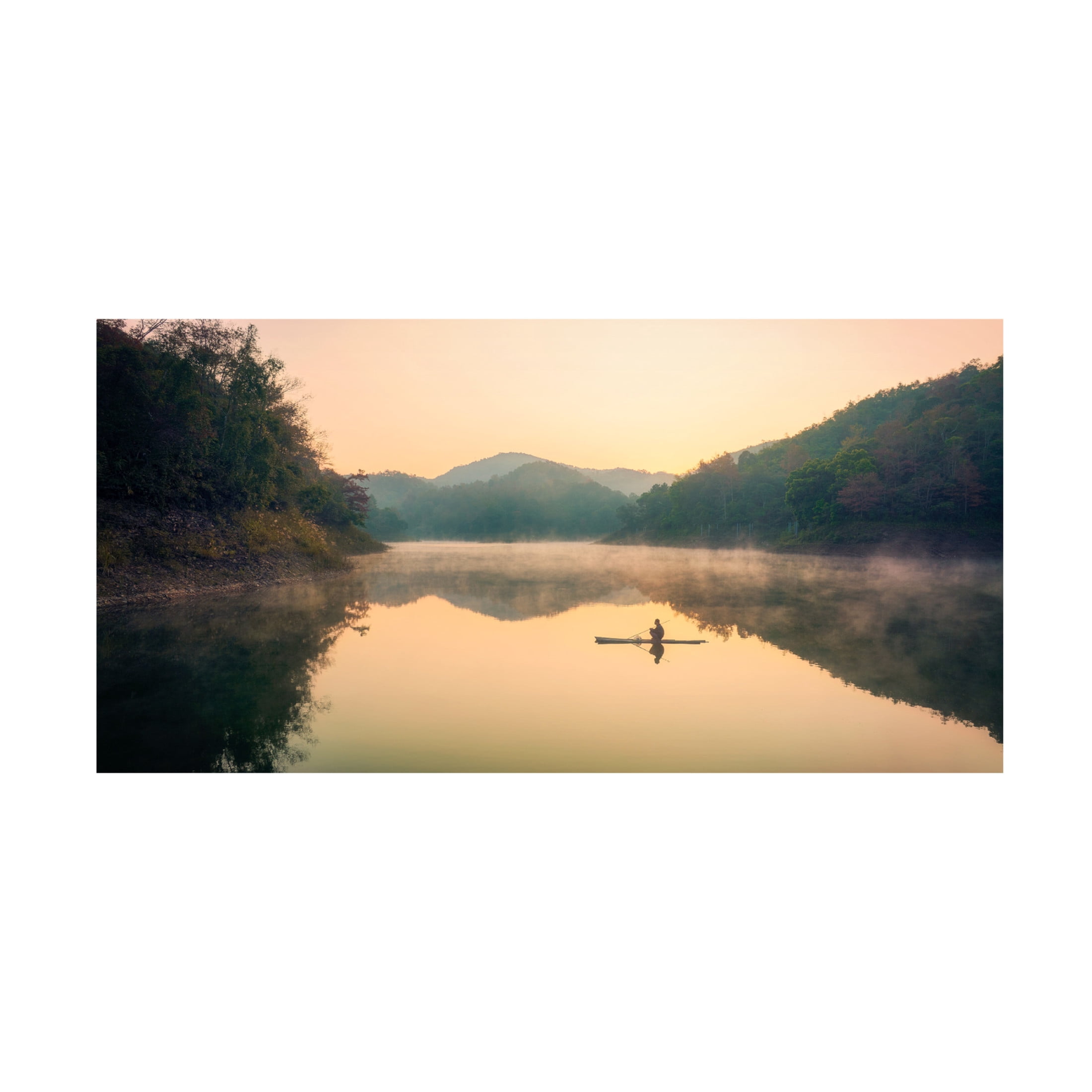 Trademark Fine Art Nguyen Tan Tuan Autumn At Ban Viet Lake Canvas Wall ...
