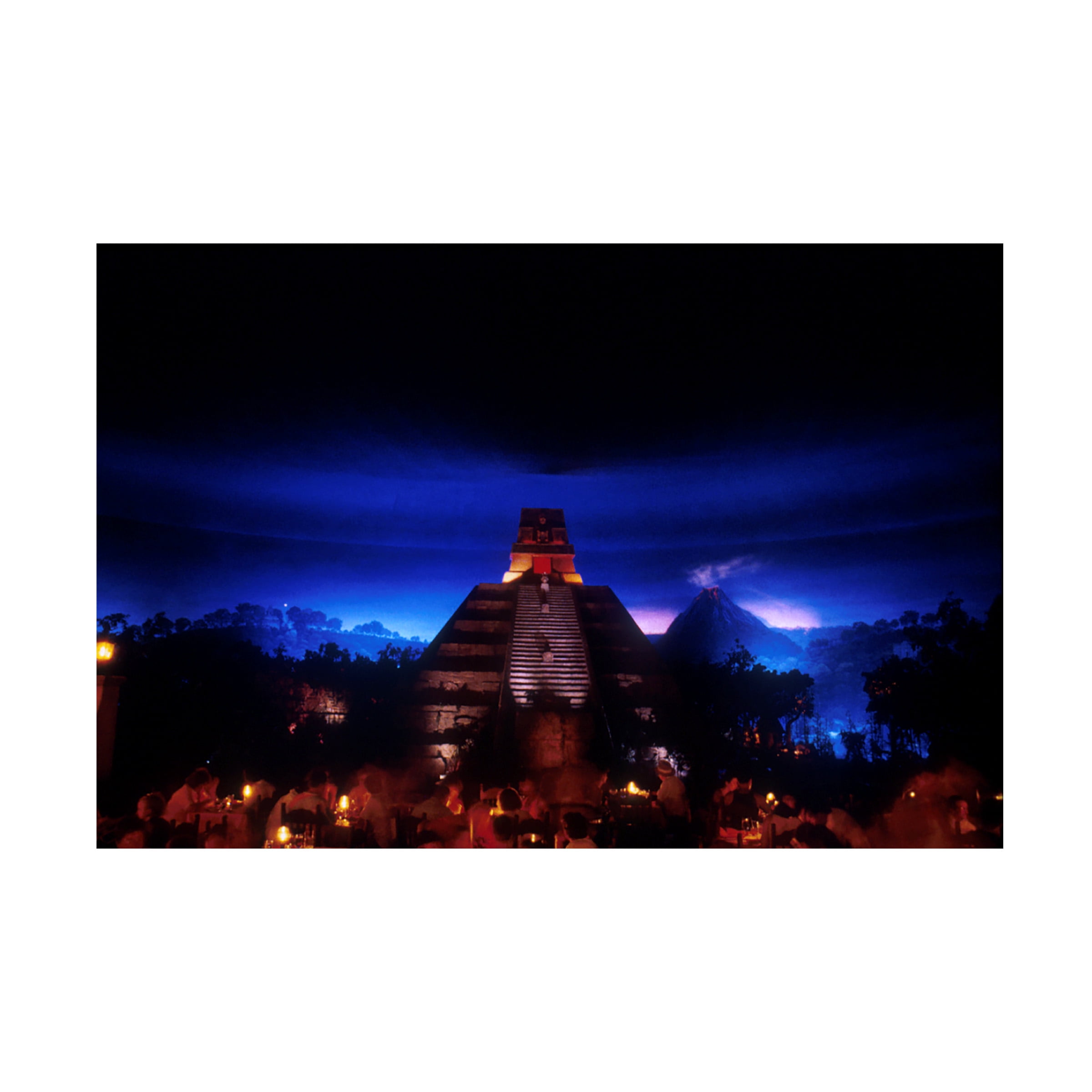 Trademark Fine Art Night Epcot Mayan Pyramid Canvas Art by Robert K ...