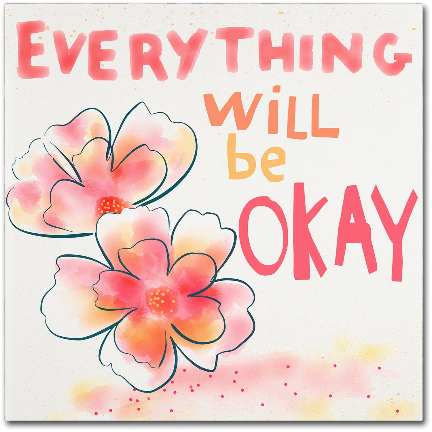 Trademark Fine Art "Okay" Canvas Art by Lisa Powell Braun - Walmart.com