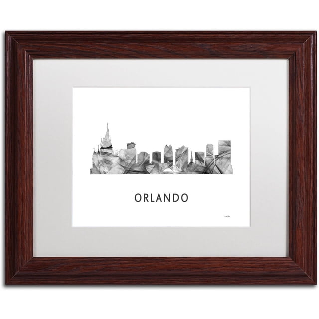 Trademark Fine Art 'Orlando Florida Skyline WB-BW' Canvas Art by ...