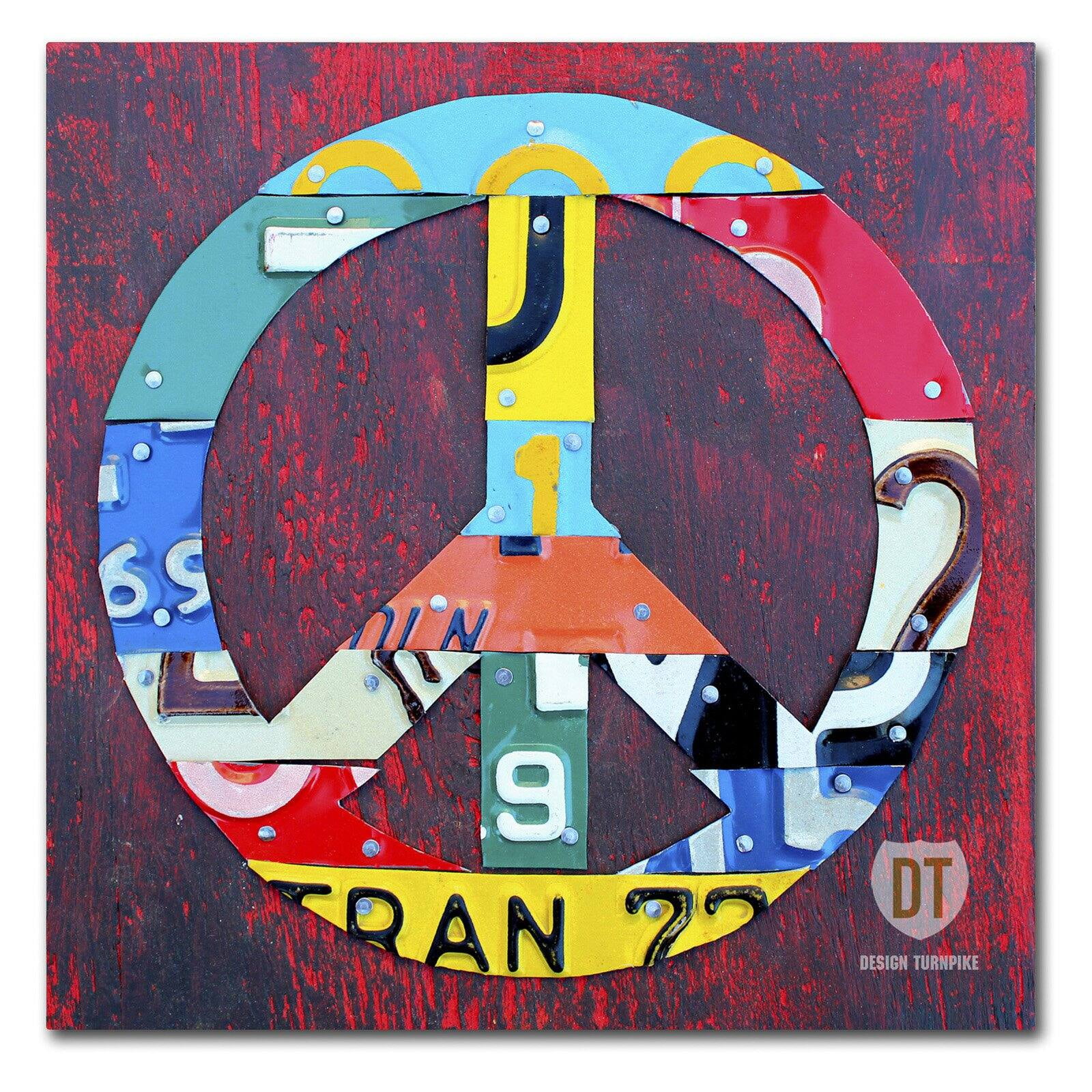 Trademark Fine Art Peace Canvas Art by Design Turnpike 14x14 Abstract ...