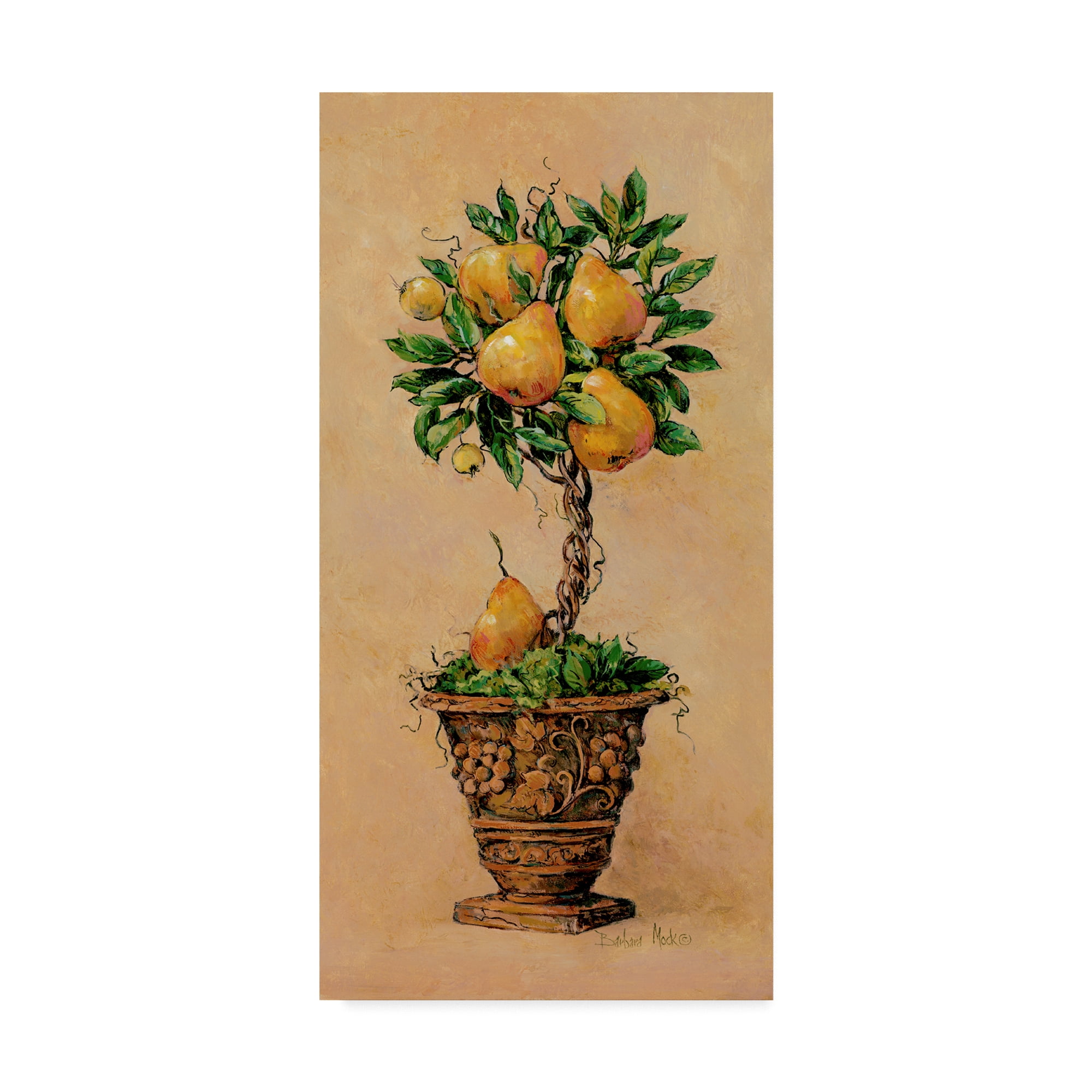 Trademark Fine Art 'Potted Pears' Canvas Art by Barbara Mock - Walmart.com