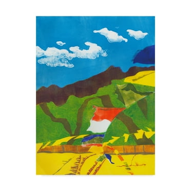 Trademark Fine Art 'Prayer Flags III' Canvas Art by Carolyn Roth ...