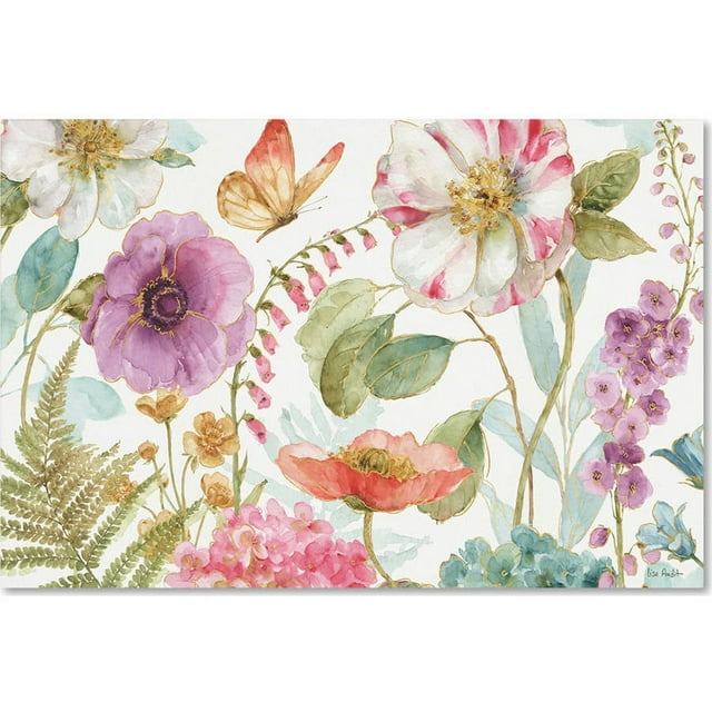 Trademark Fine Art "Rainbow Seeds Flowers I" Canvas Art by Lisa Audit ...