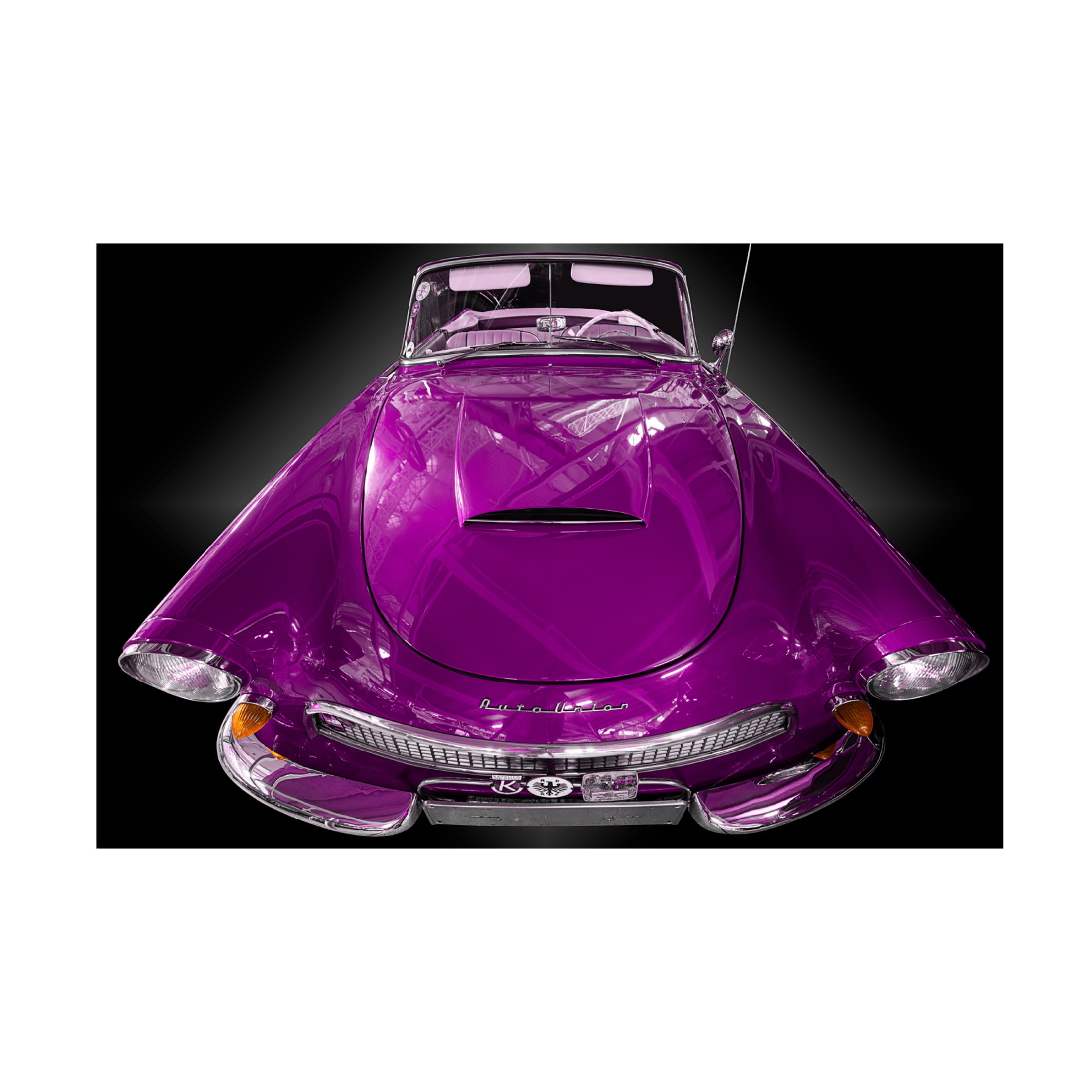 Trademark Fine Art Roland Weber The pink Cabriolet Canvas Wall Art ...