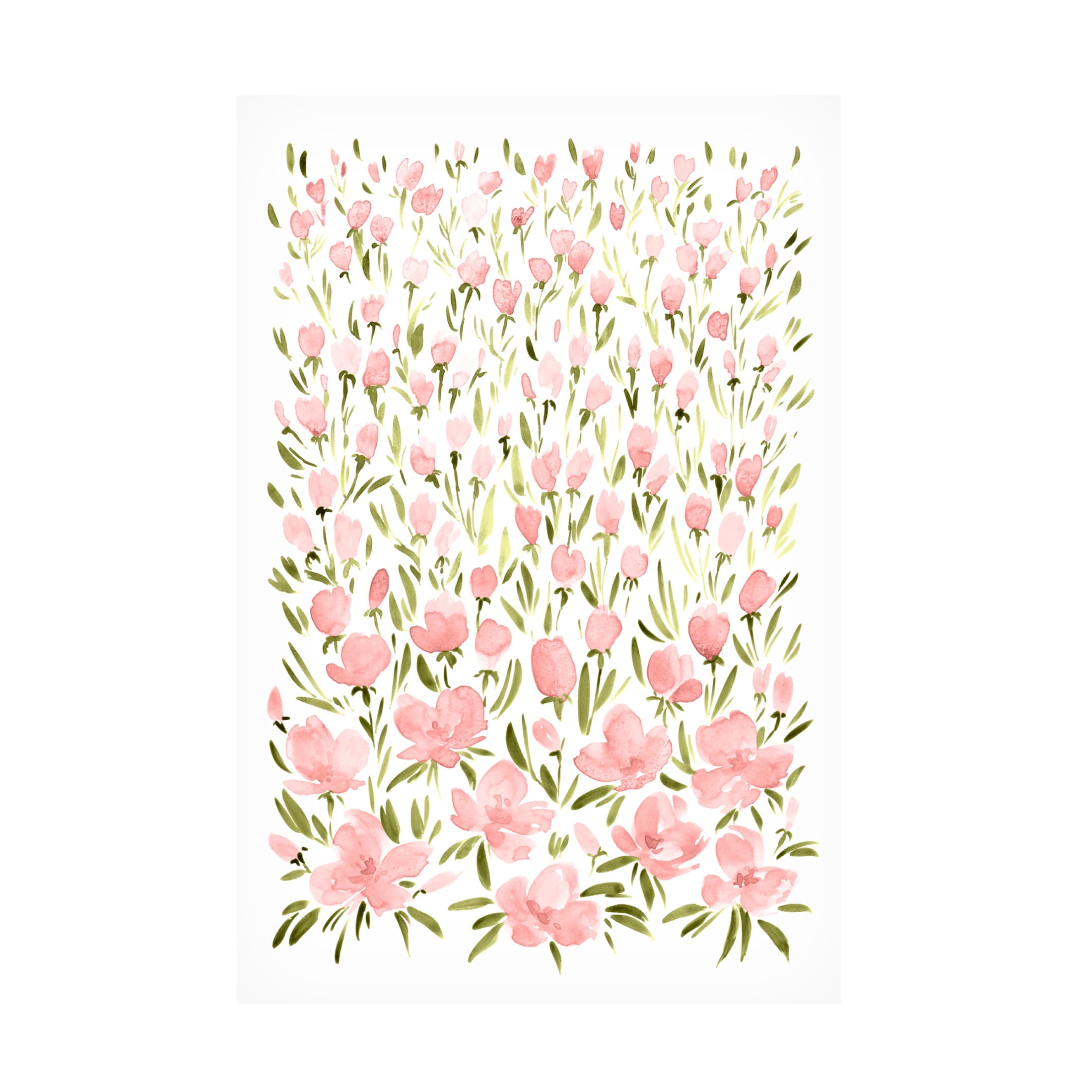 Trademark Fine Art Rosana Laiz Blursbyai Field of pink flowers Canvas ...