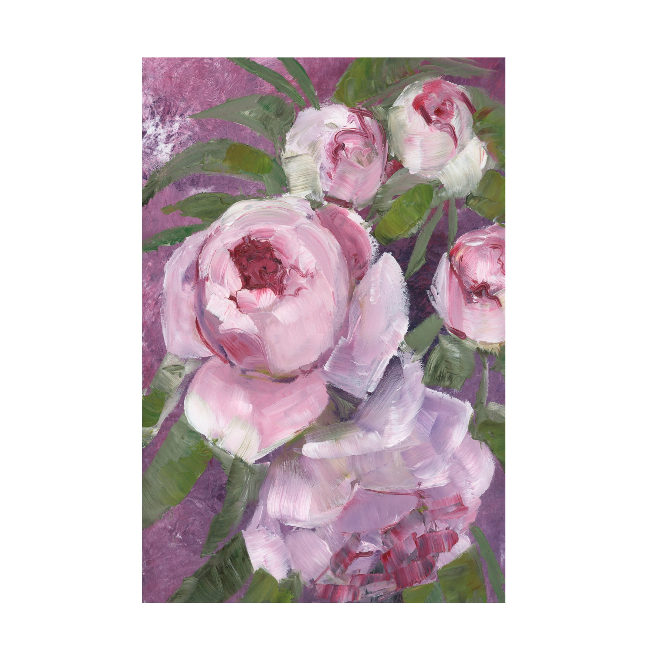 Trademark Fine Art Rosana Laiz Blursbyai Rylee painterly roses Canvas ...