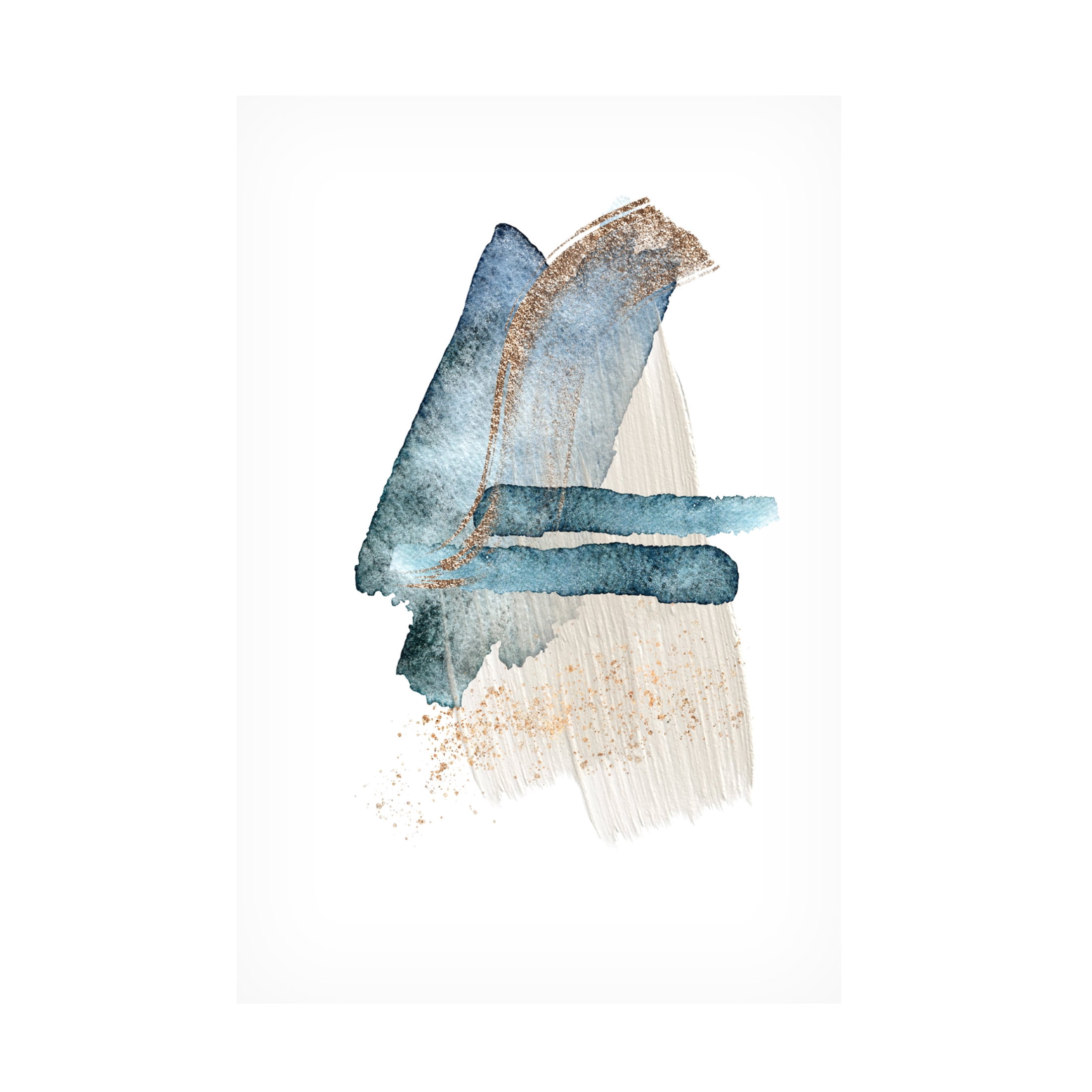 Trademark Fine Art Sally Ann Moss Atlantic Blue Abstract 3 Canvas Wall ...