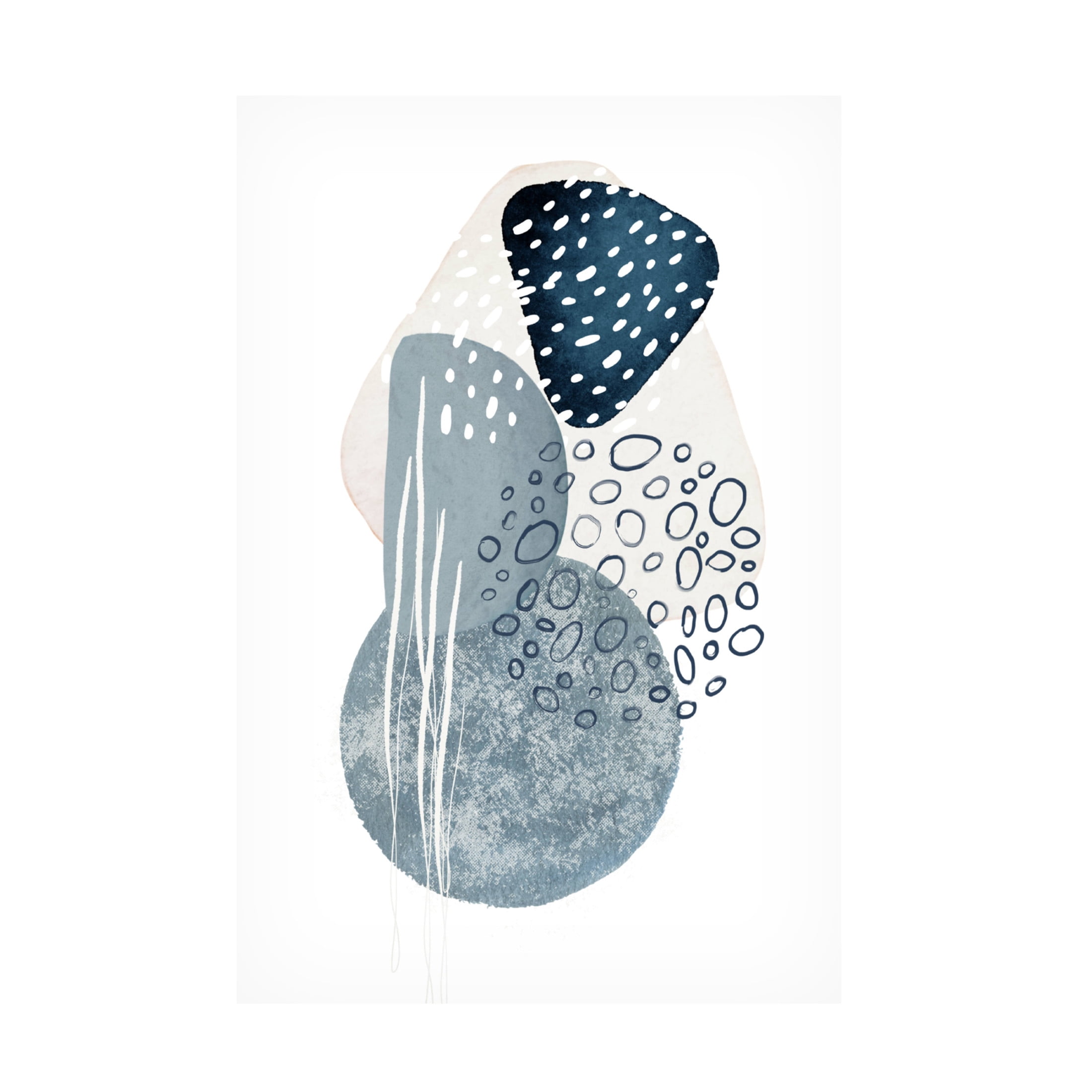 Trademark Fine Art Sally Ann Moss Pools of Blue 2 Canvas Wall Art ...