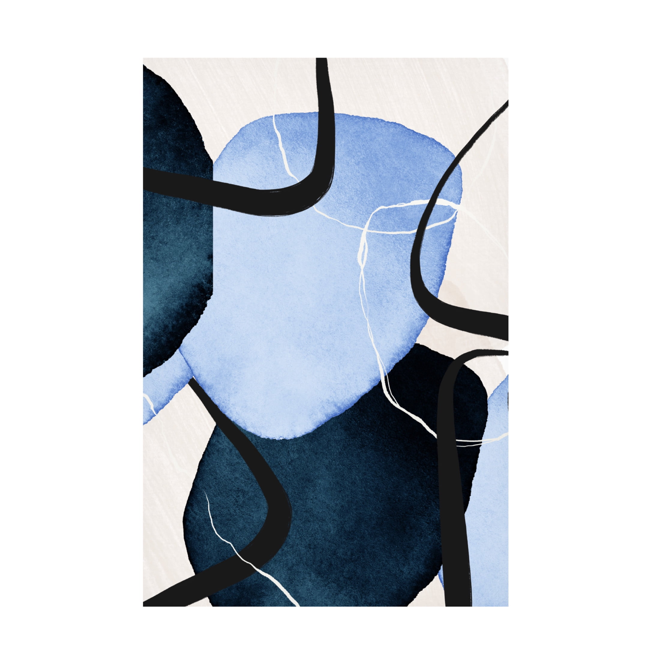 Trademark Fine Art Sally Ann Moss Shapley Blue 2 Canvas Wall Art ...