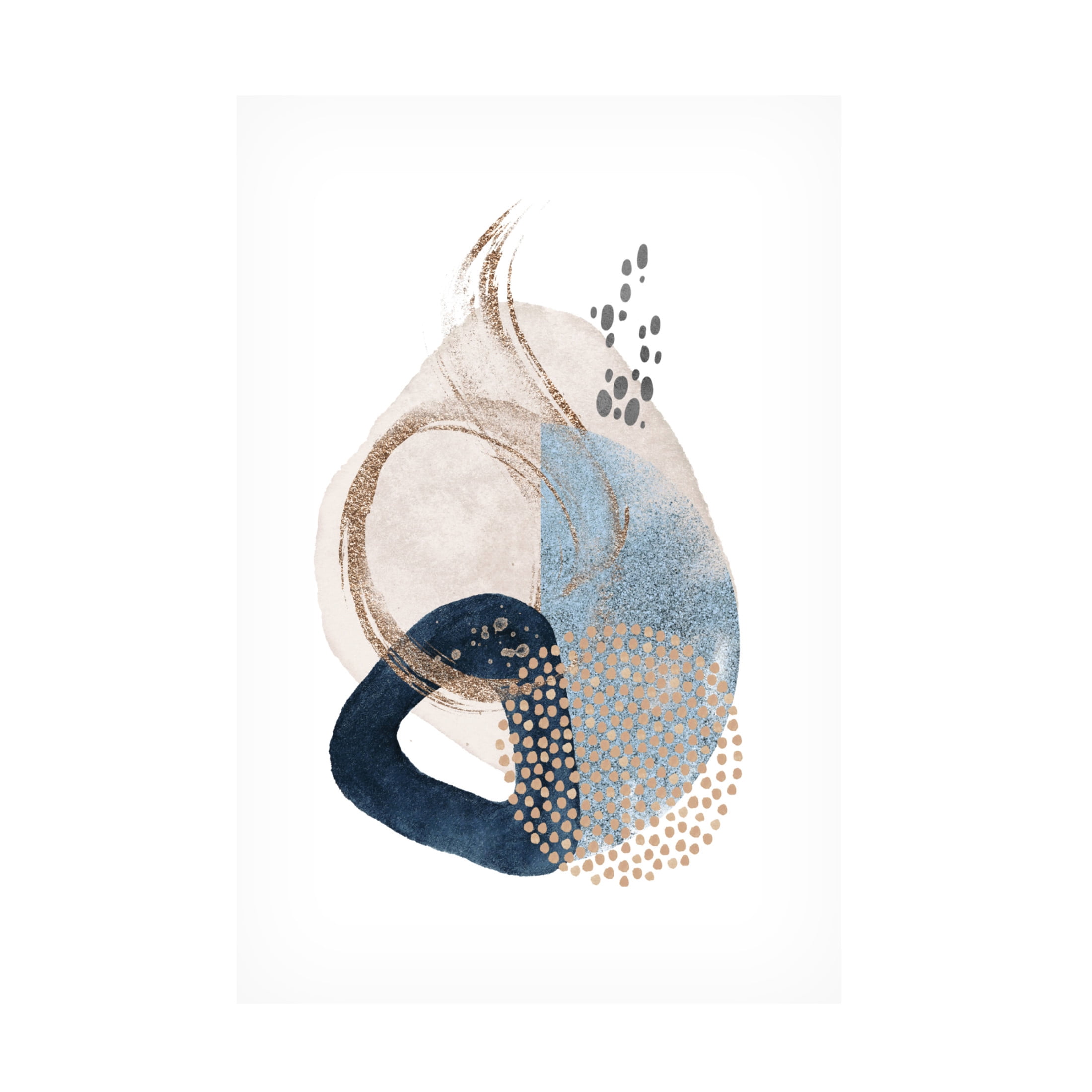 Trademark Fine Art Sally Ann Moss Smooth Shapes 3 Canvas Wall Art ...