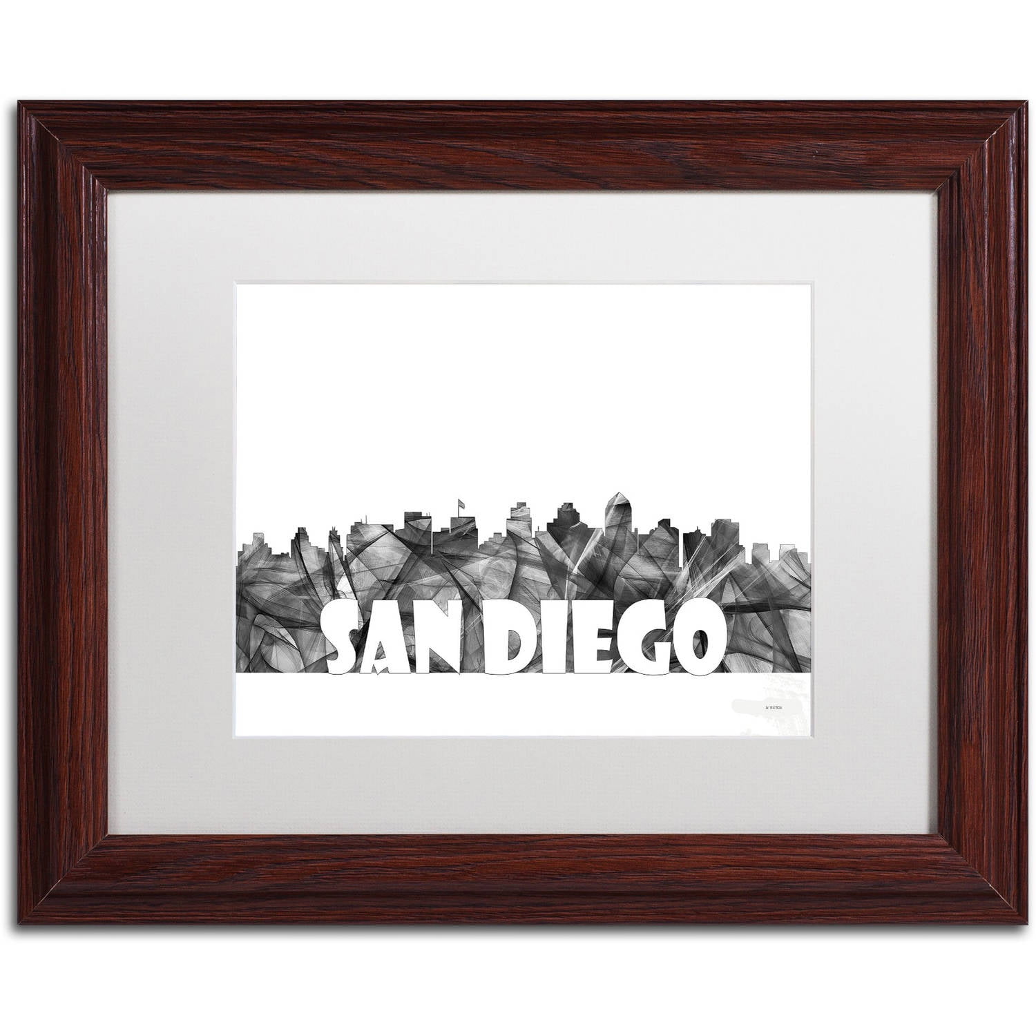Trademark Fine Art 'San Diego California Skyline BG-2' Canvas Art by ...