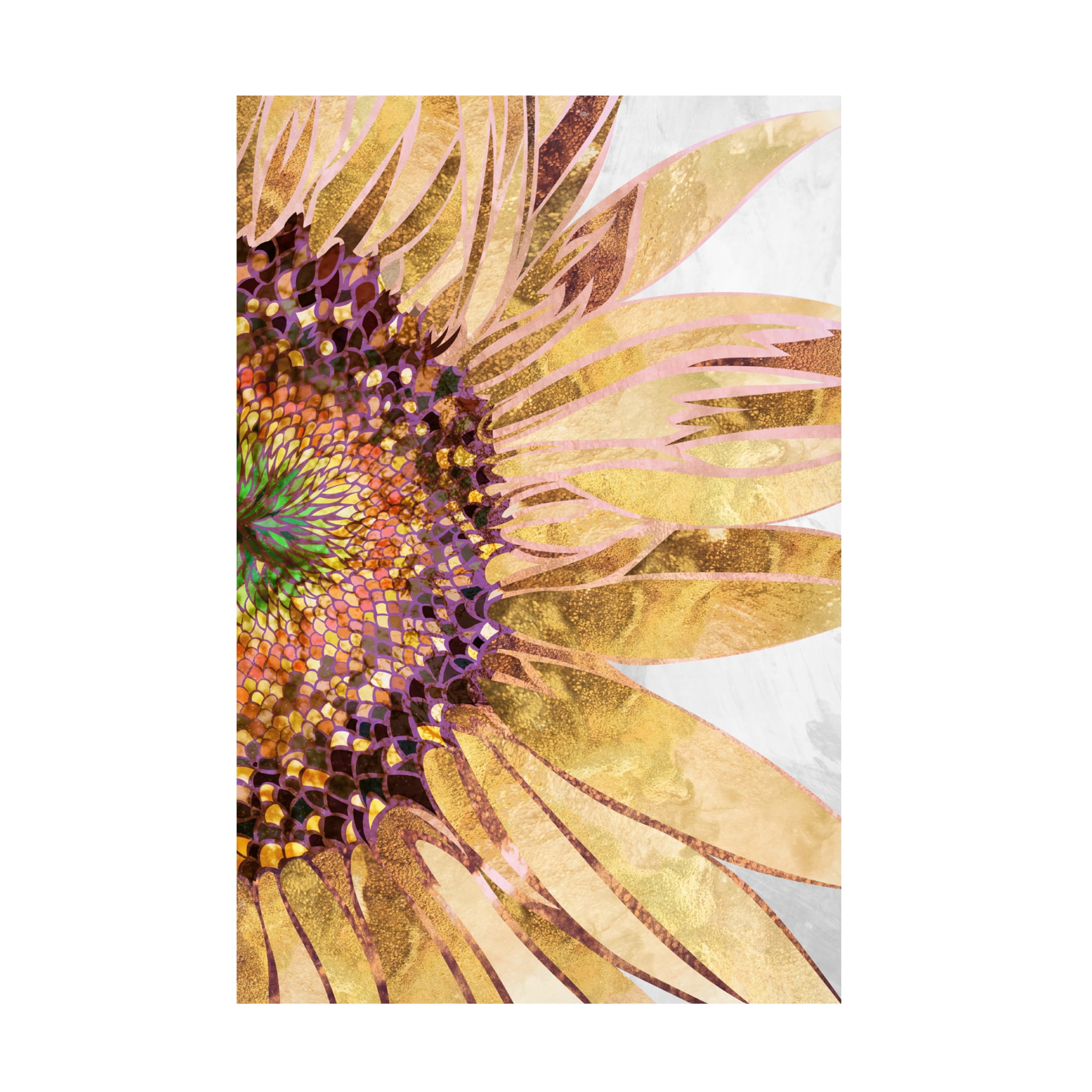 Trademark Fine Art Sarah Manovski Golden sunflower Canvas Wall Art ...