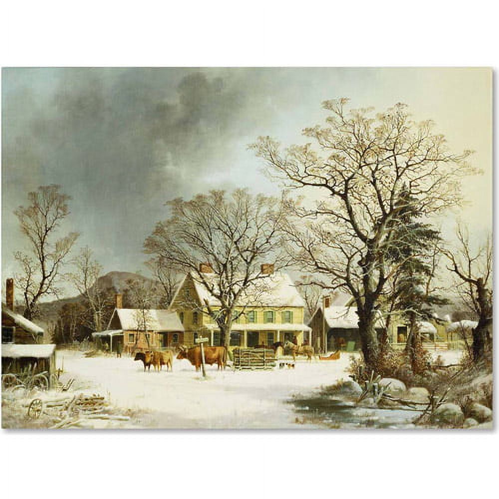 Trademark Fine Art "Seven Miles to Salem 1863" Canvas Art by George ...