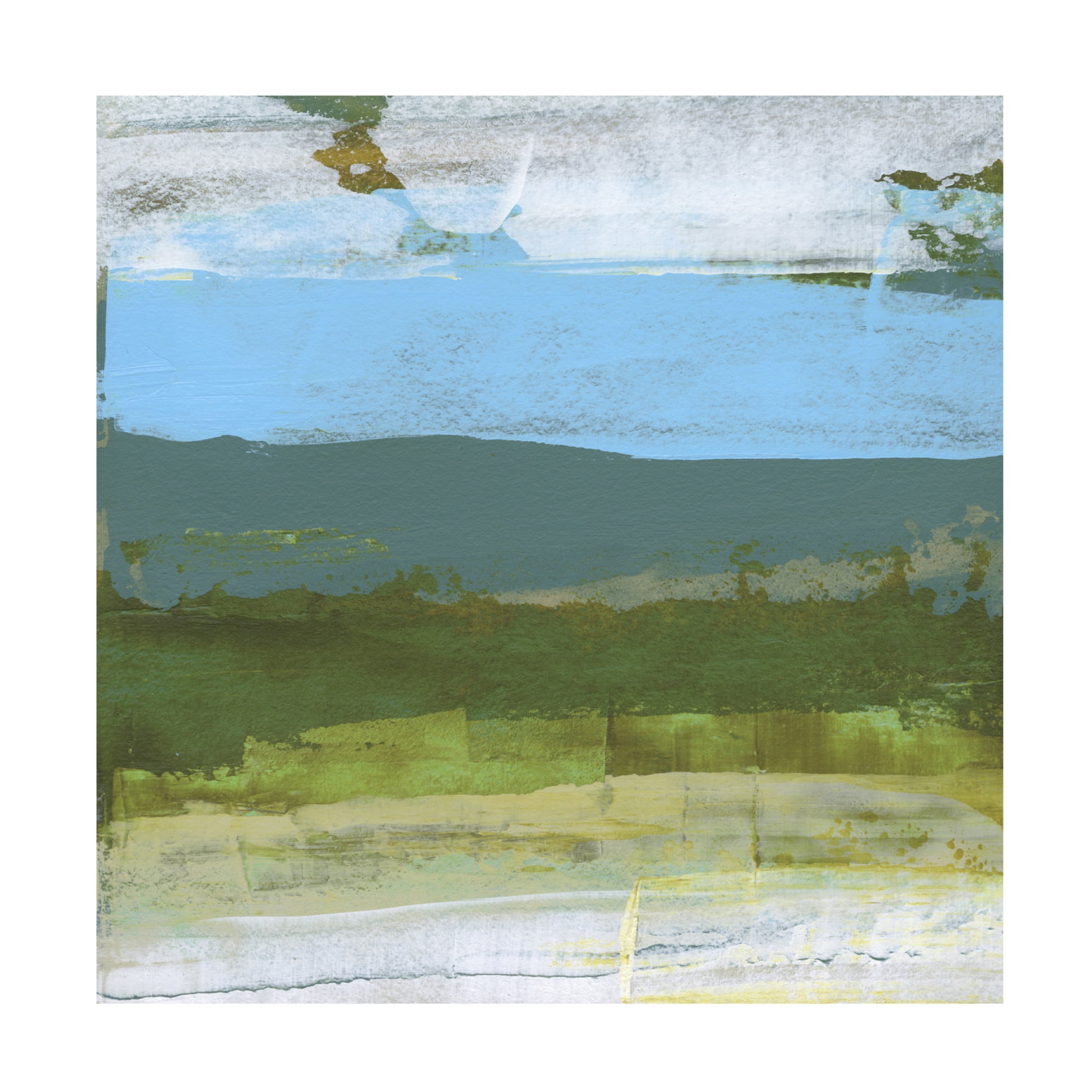 Trademark Fine Art Sharon Gordon Green Abstract Fields II Canvas Wall ...