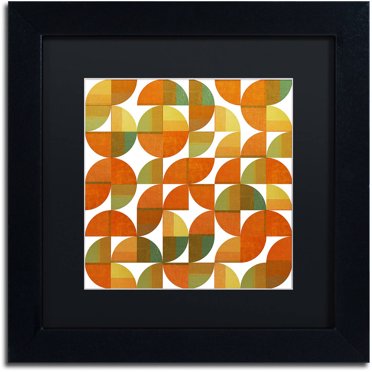 Trademark Fine Art "Round" Canvas Art by Michelle Calkins, White Matte ...