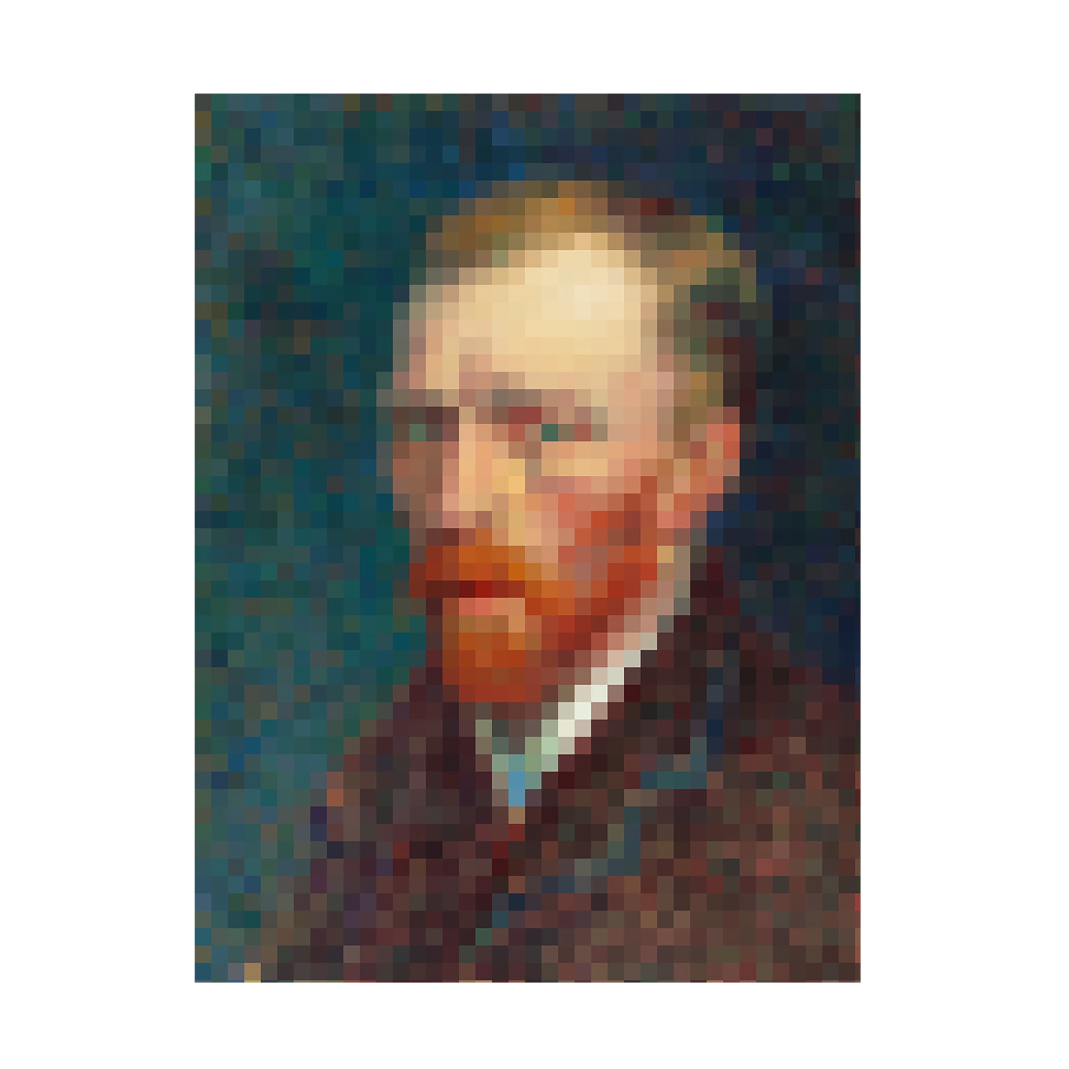 Trademark Fine Art Studio W Pixelated Van Gogh Canvas Wall Art ...