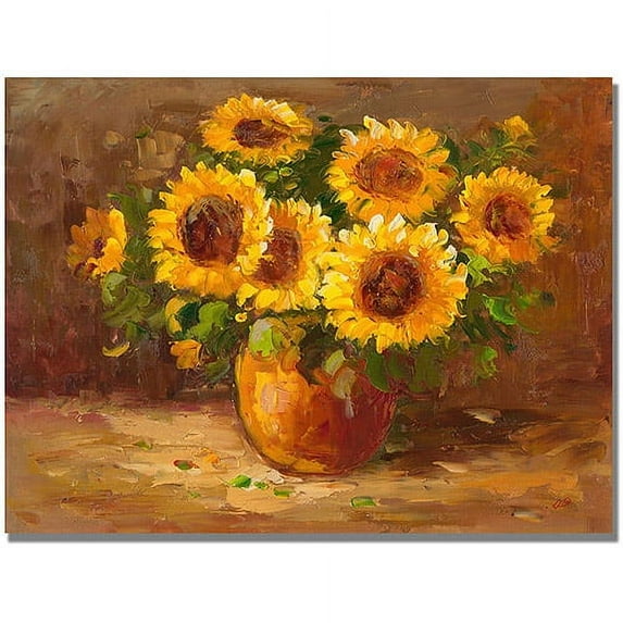 Trademark Fine Art "Sunflowers Still Life" Canvas Art - Walmart.com