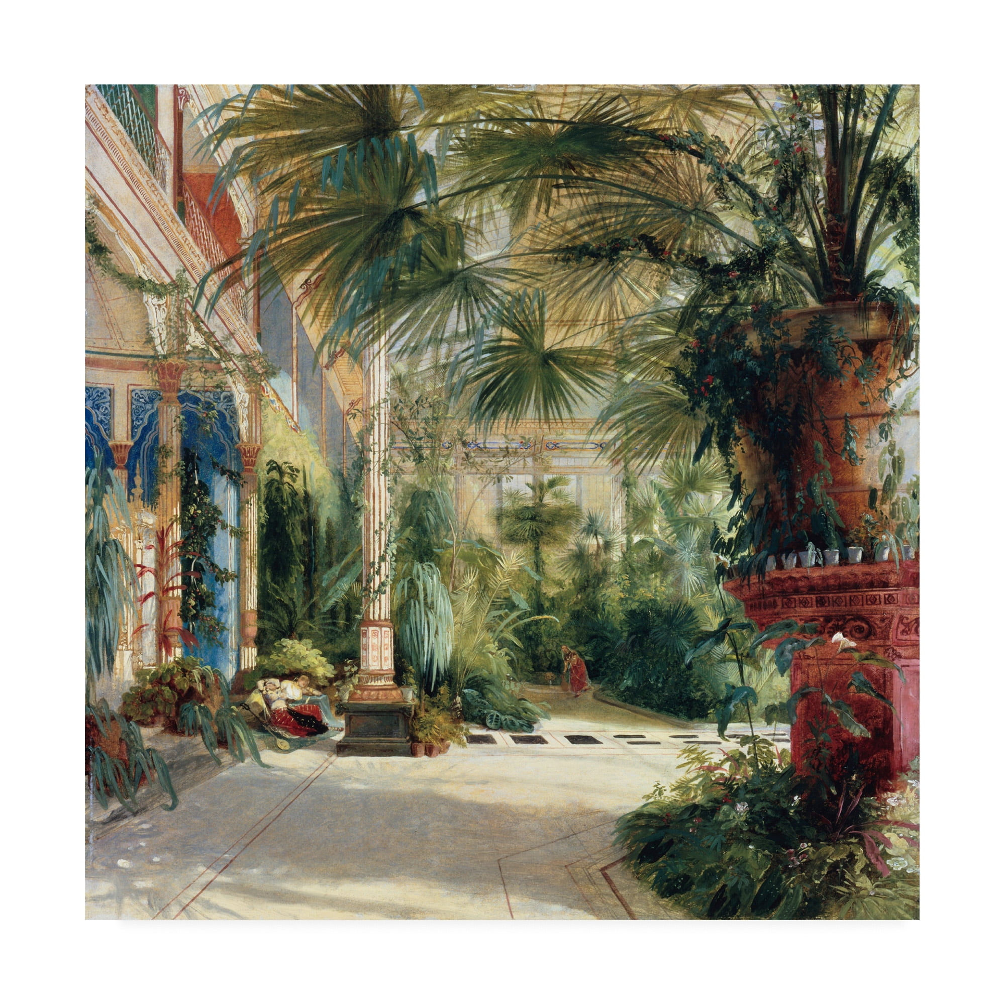 Trademark Fine Art The Interior of the Palm House Canvas Art by Carl ...