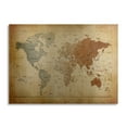 Free Shipping! Trademark Fine Art Floating Brushed Aluminum World Map ...