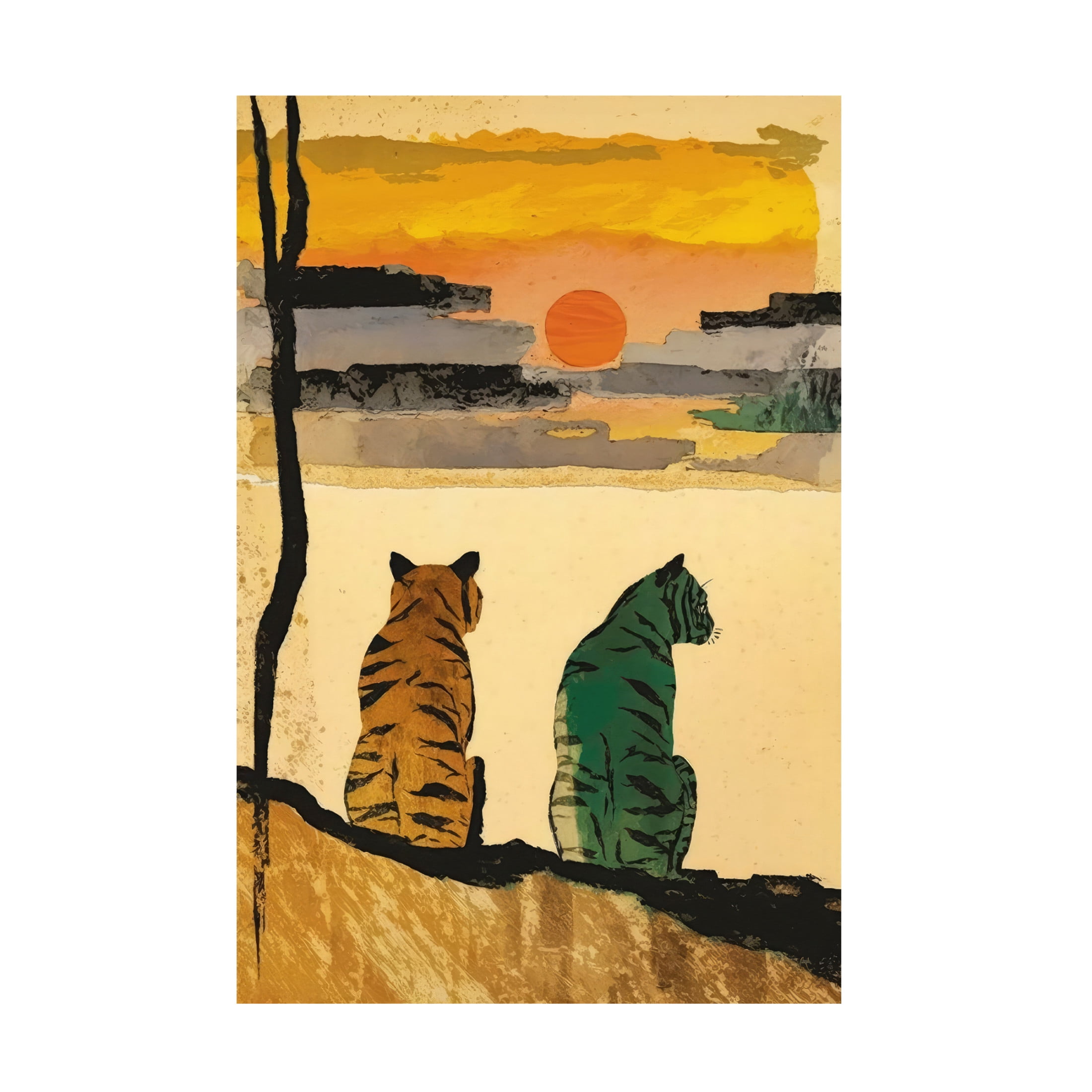 Trademark Fine Art Treechild Resting Tigers Canvas Wall Art - Walmart ...